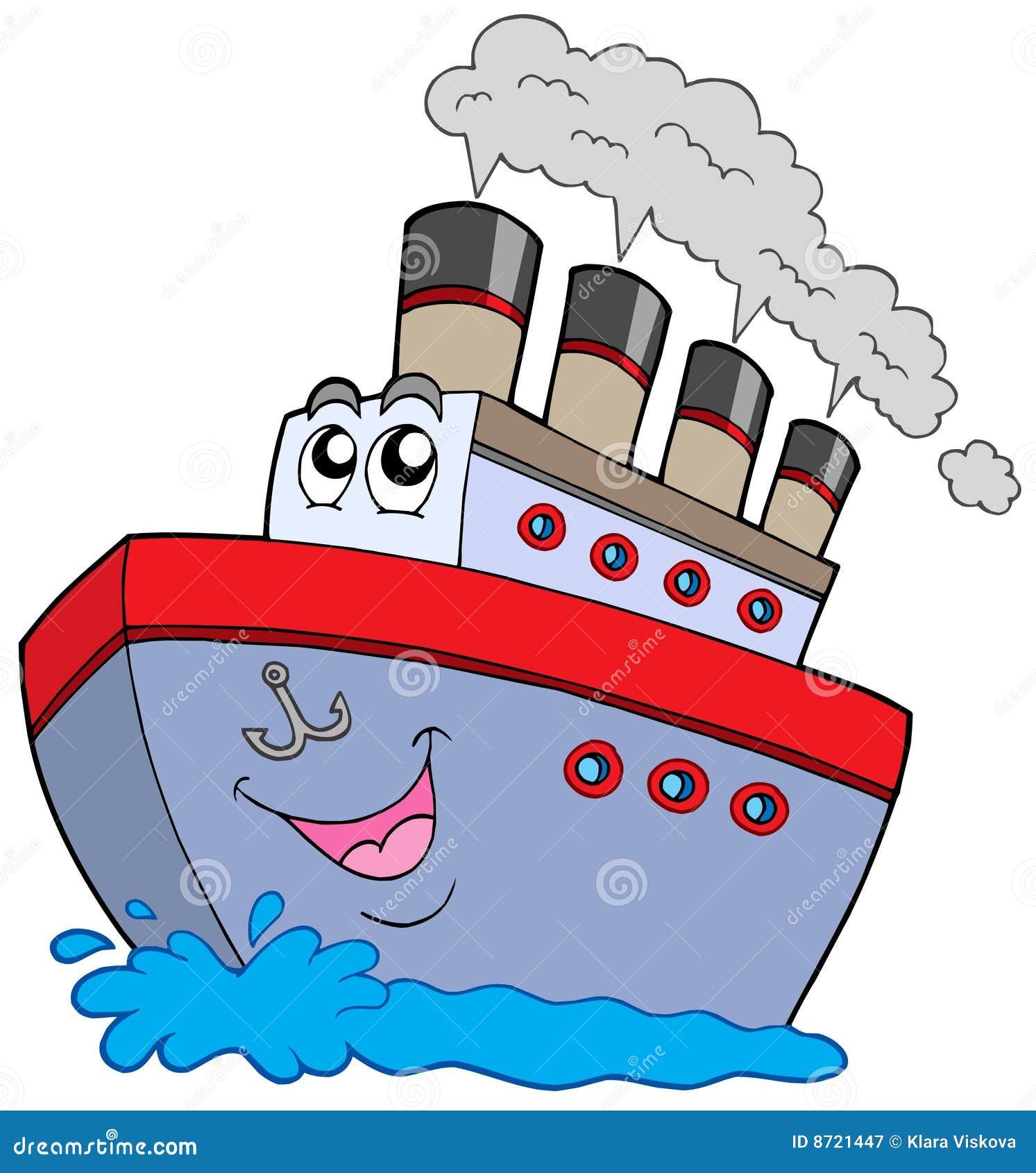 Barco de la historieta ilustración del vector. Ilustración de naves ...