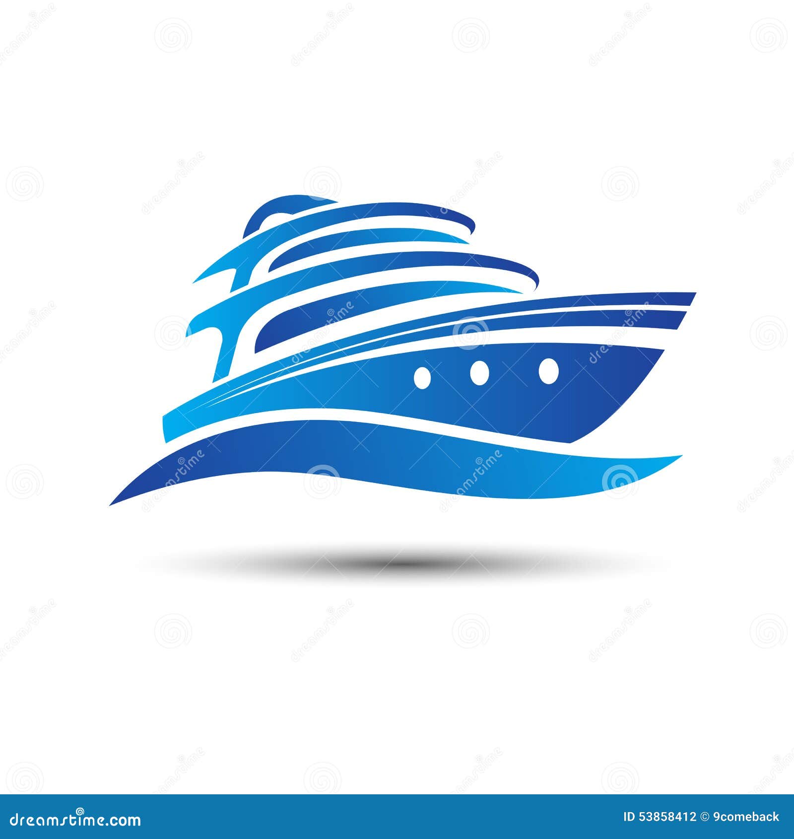 Barco do iate ilustração do vetor. Ilustração de lancha - 53858412