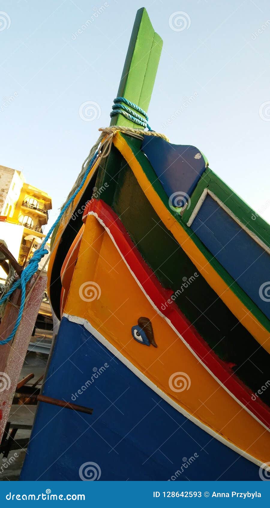 Barco Tradicional De La Maltasa Imagen de archivo - Imagen de barco ...
