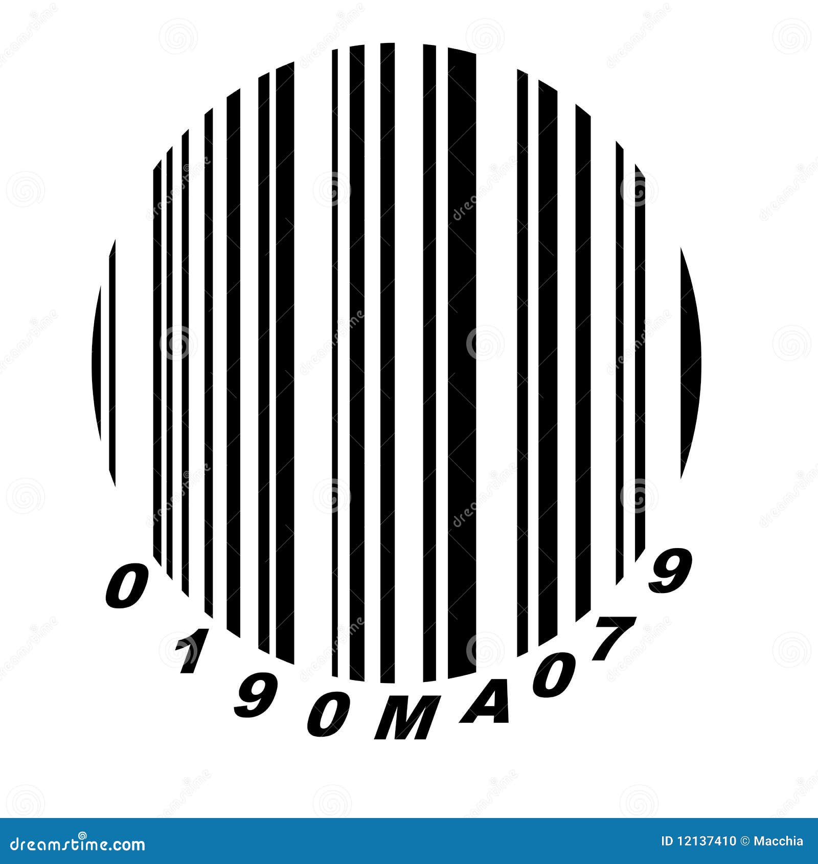 Barcode stock illustration. Illustration of holding, circle - 12137410