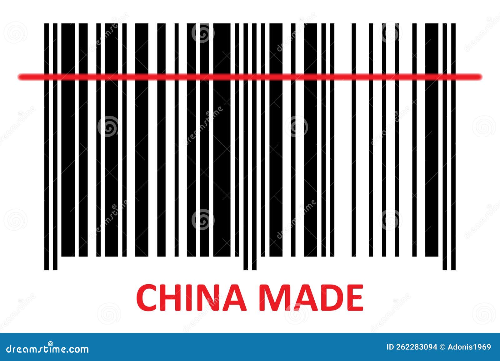China Made Barcode on White Stock Illustration - Illustration of ...