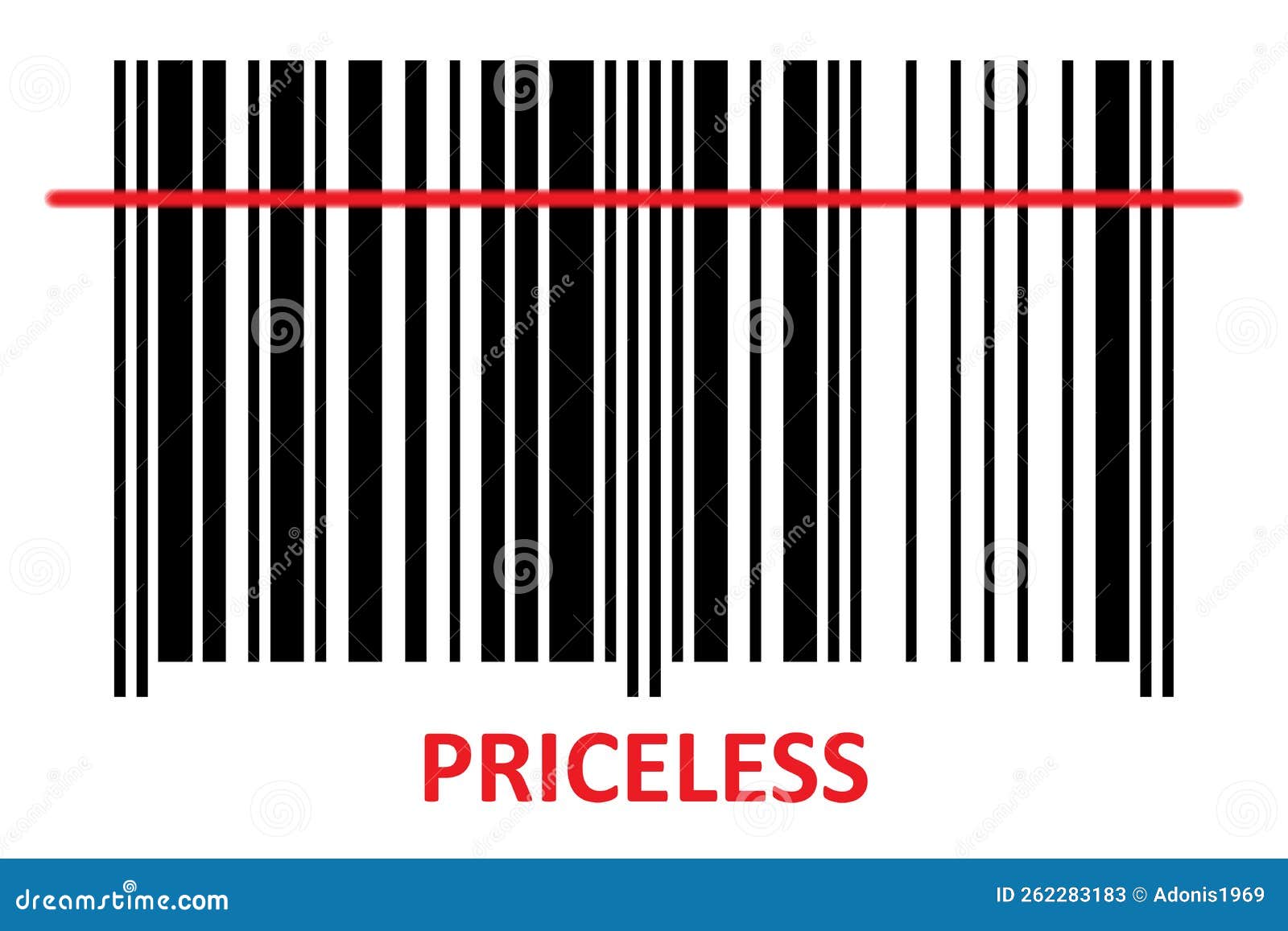 Priceless barcode on white stock illustration. Illustration of code ...