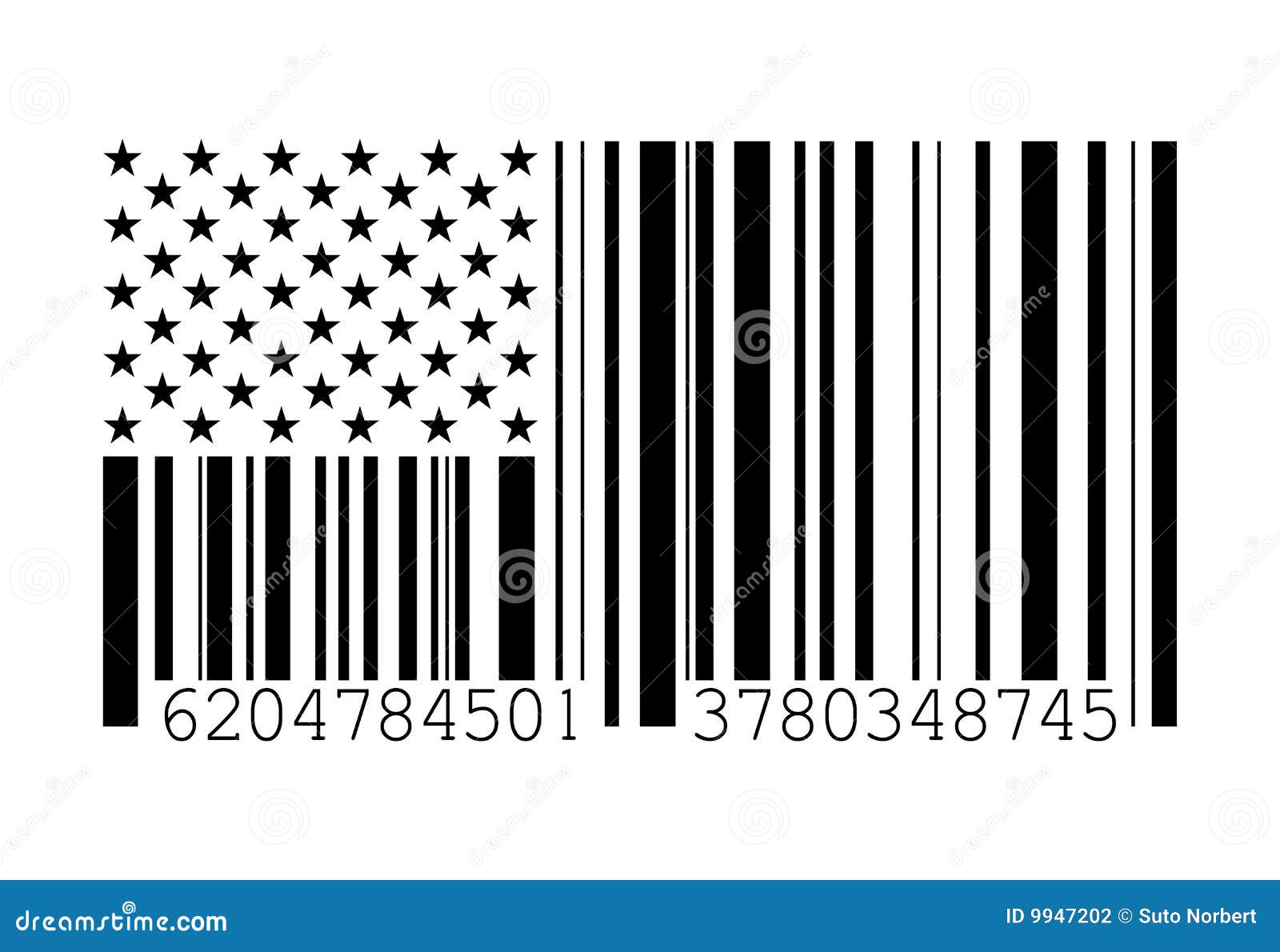 Barcode American flag stock illustration. Illustration of flag - 9947202
