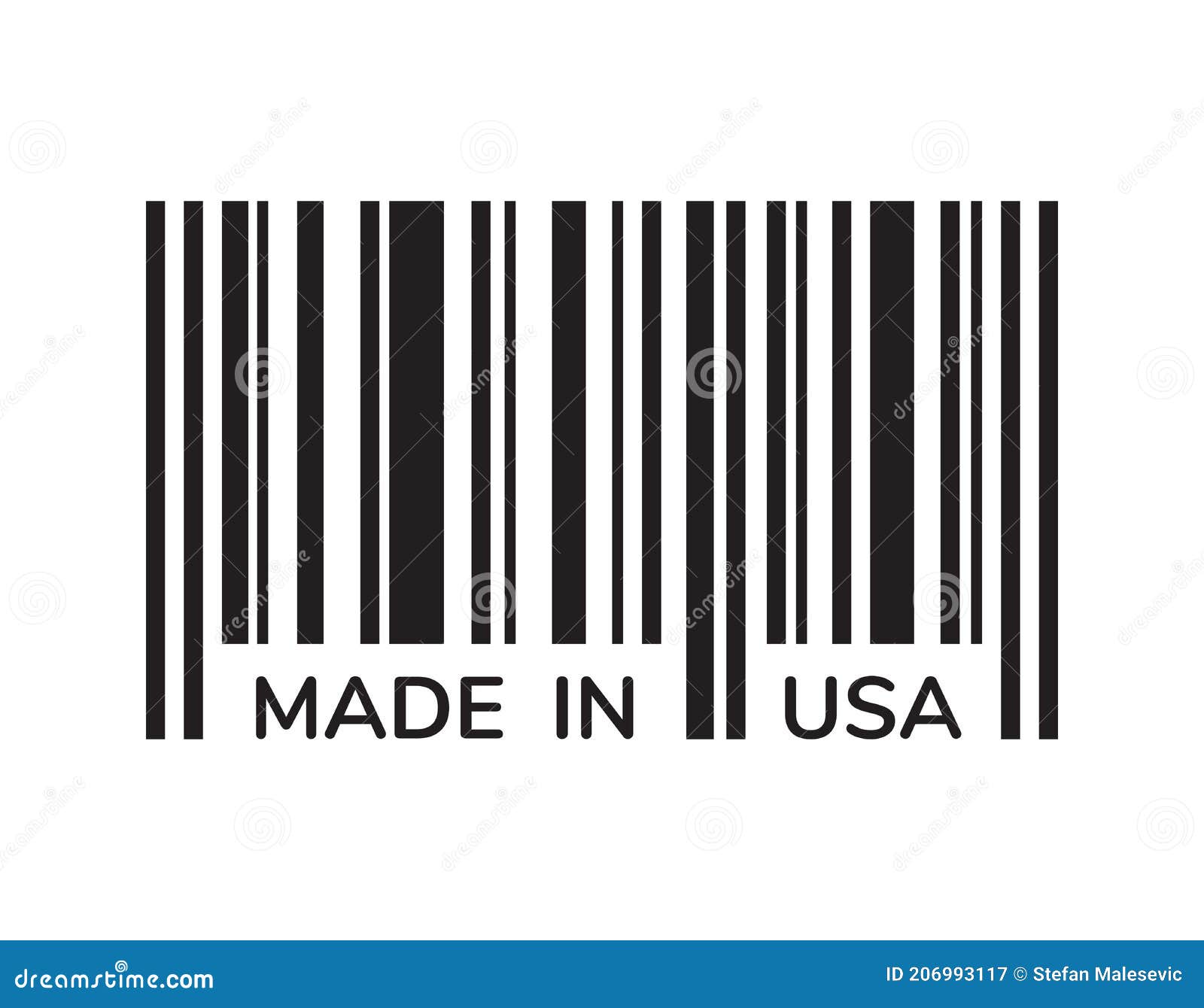 Barcode of the American Product Stock Vector - Illustration of ...
