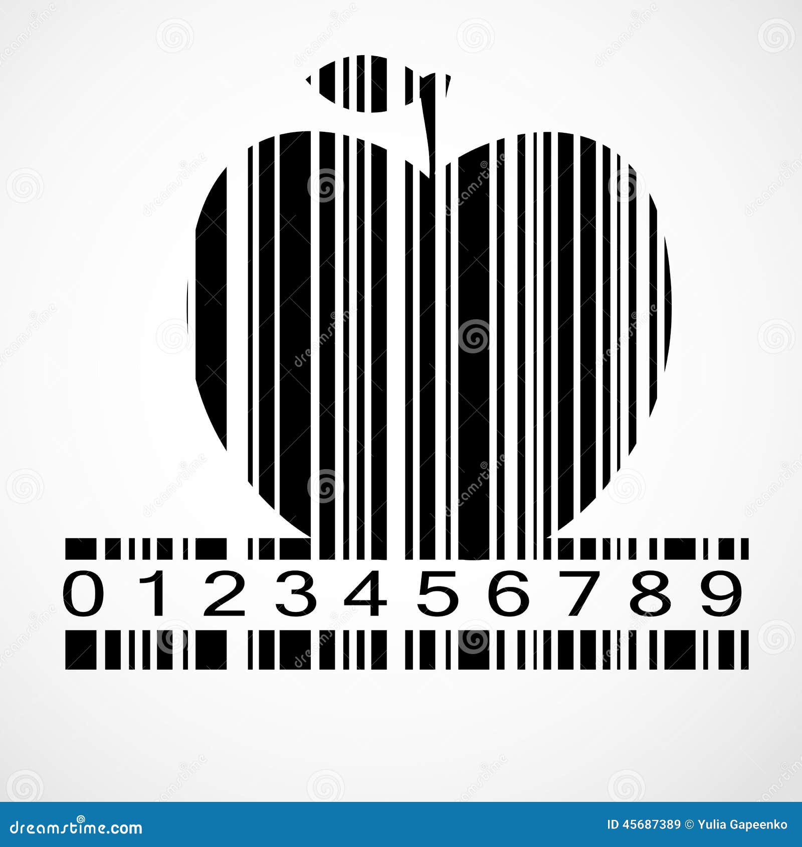 Barcode Apple Image Vector Illustration Stock Vector - Illustration of ...
