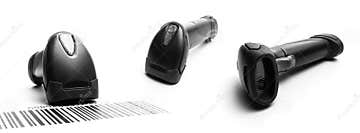 Barcode Background Collection. Reader Laser Scanner for Warehouse Stock ...