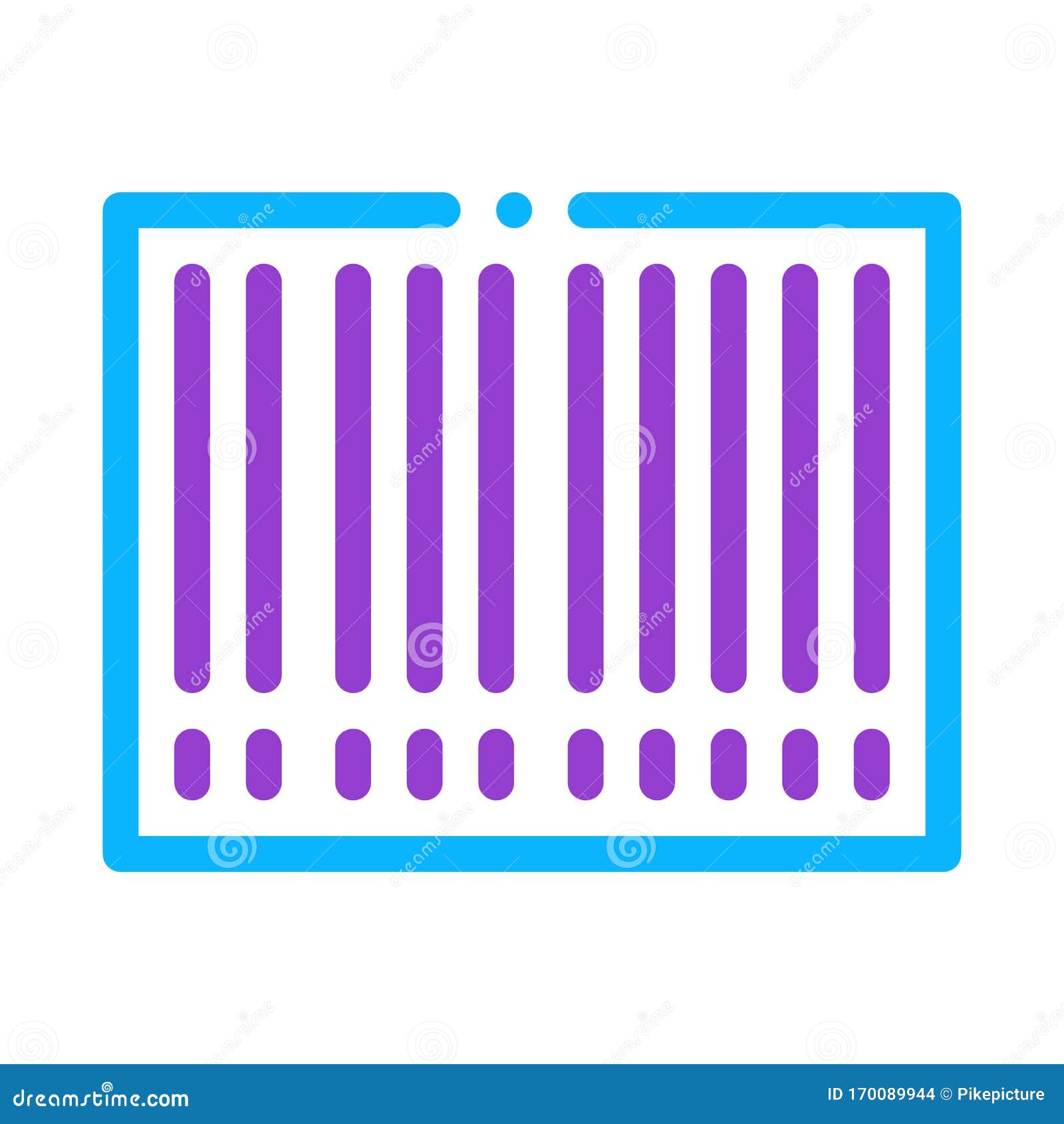 Barcode Bar Code Icon Vector Outline Illustration Stock Vector ...