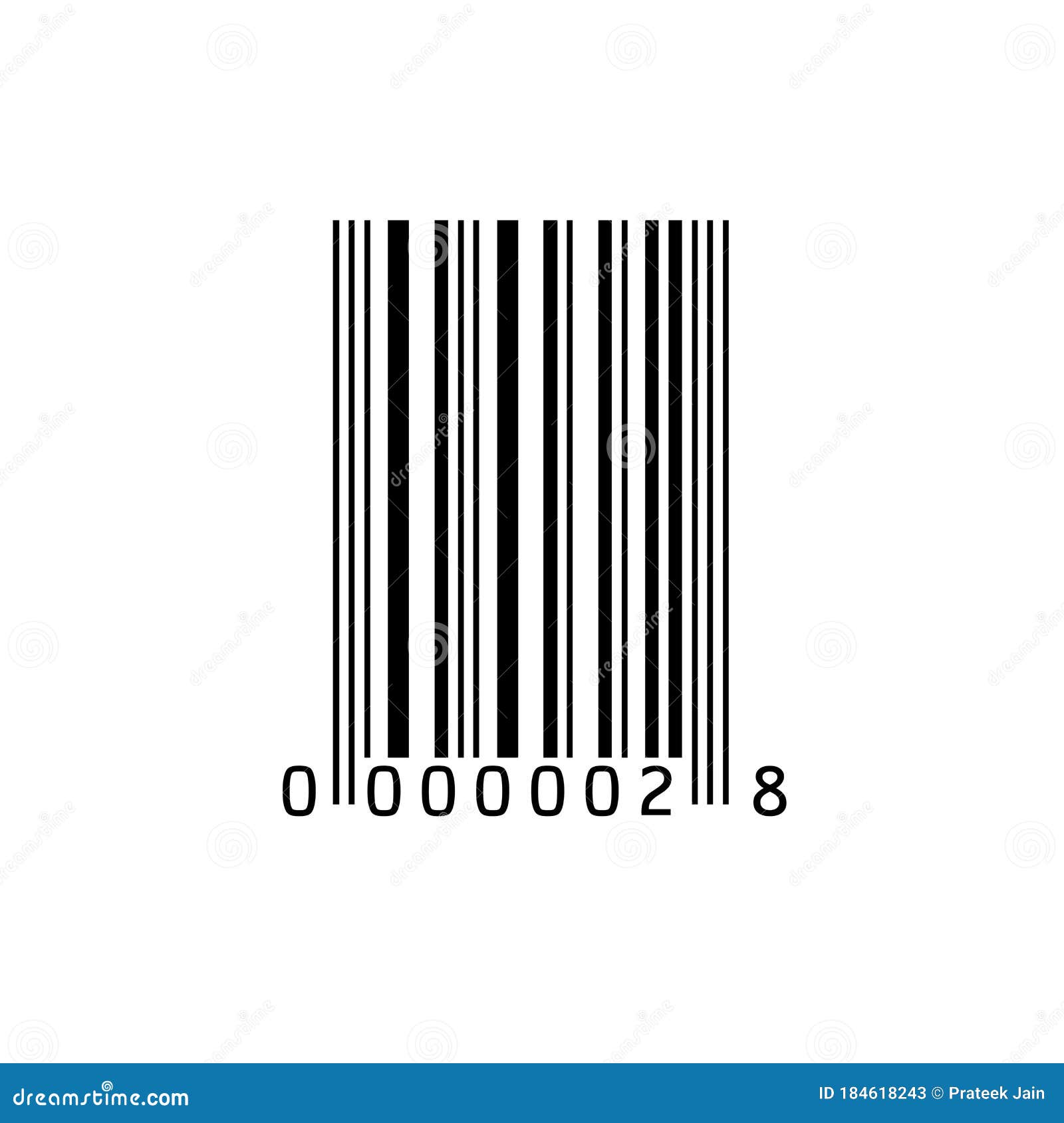 Barcode. Vector Barcode. Macro Photograph of a Bar Code Stock ...