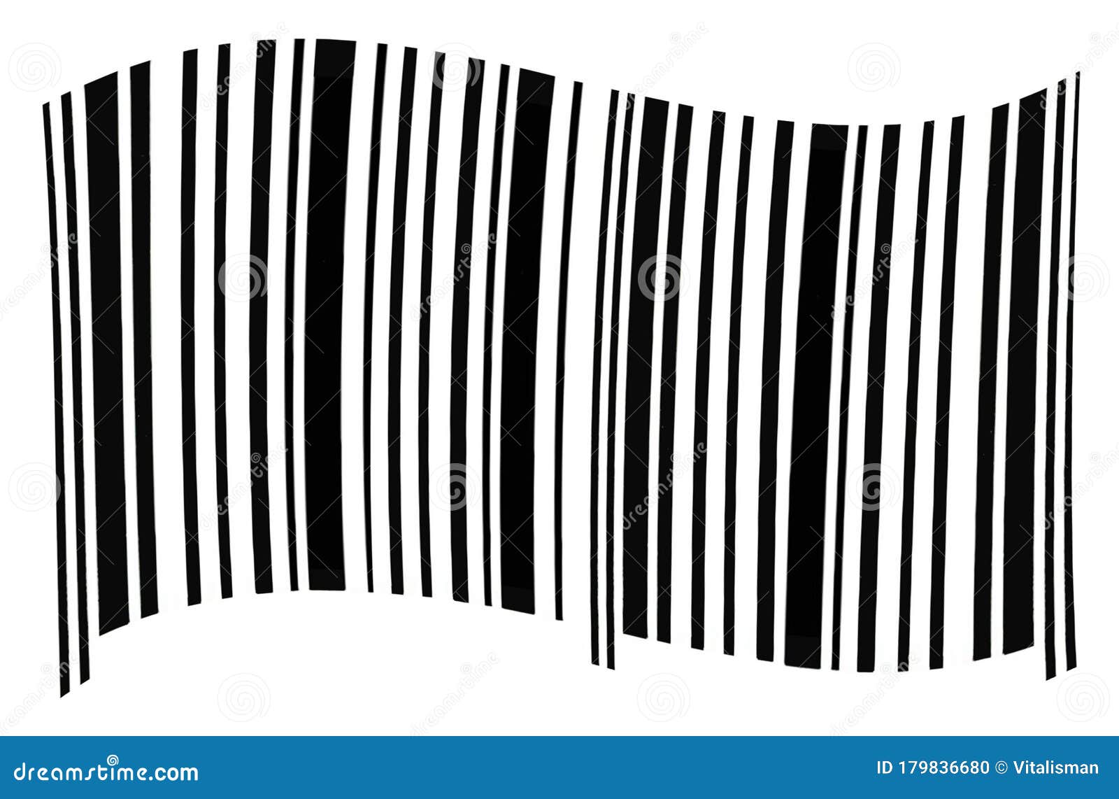 Barcode Of Black In Form A Wave On A White Background Stock Photo ...