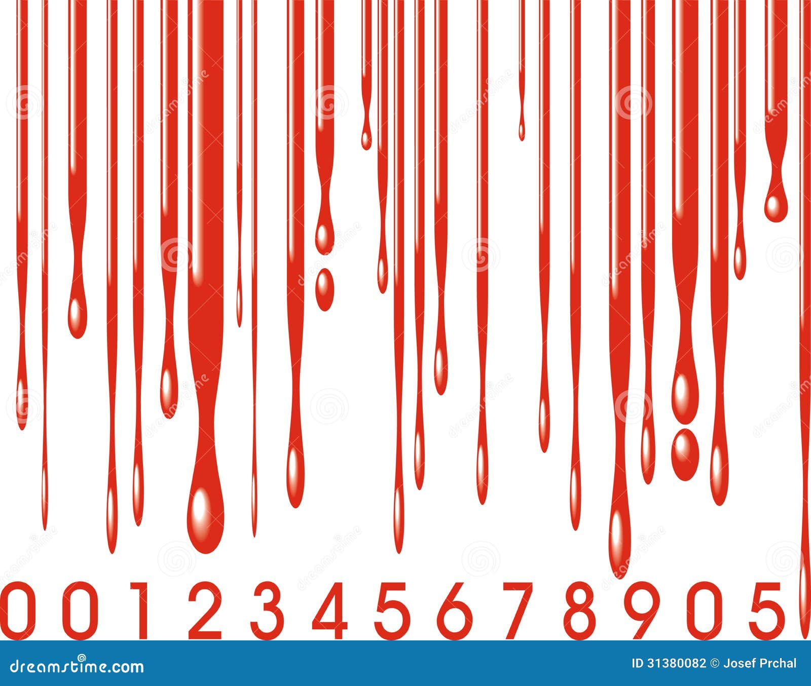 Barcode and blood stock vector. Illustration of data - 31380082