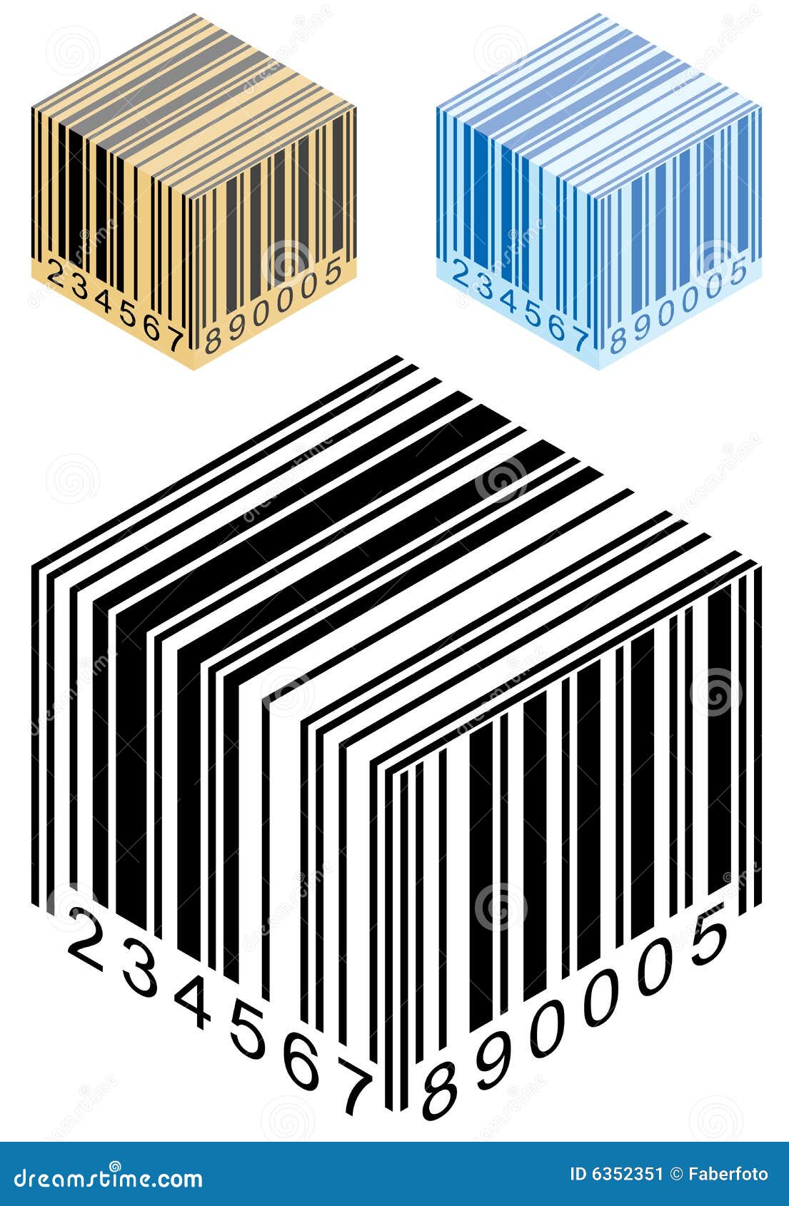 Barcode Box stock vector. Illustration of inventory, deal - 6352351