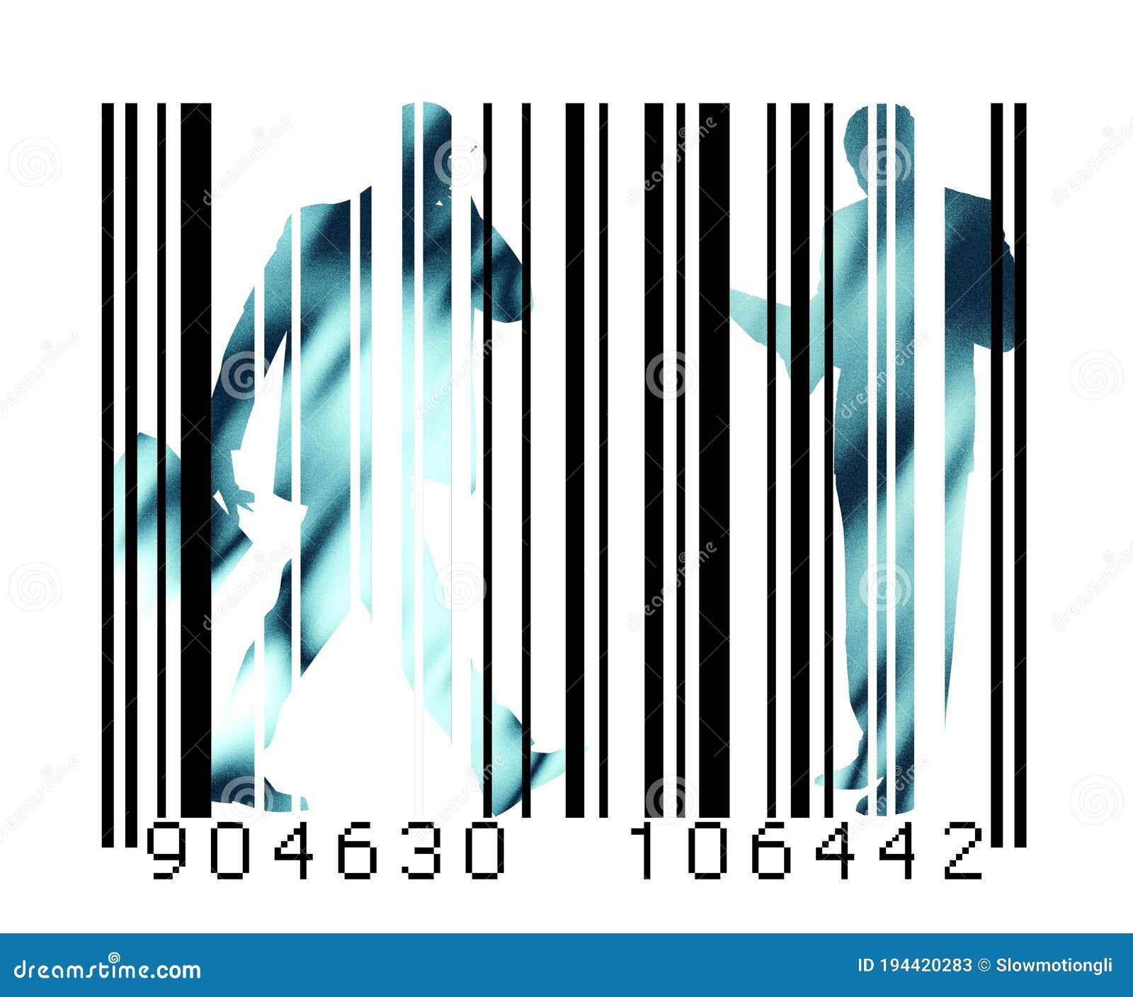 BARCODE with BUSINESS MEN stock image. Image of office - 194420283