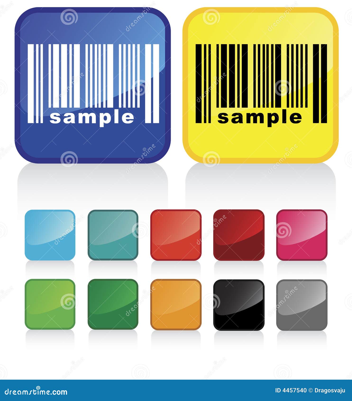 Barcode_button vector illustratie. Illustratie bestaande uit digitaal ...