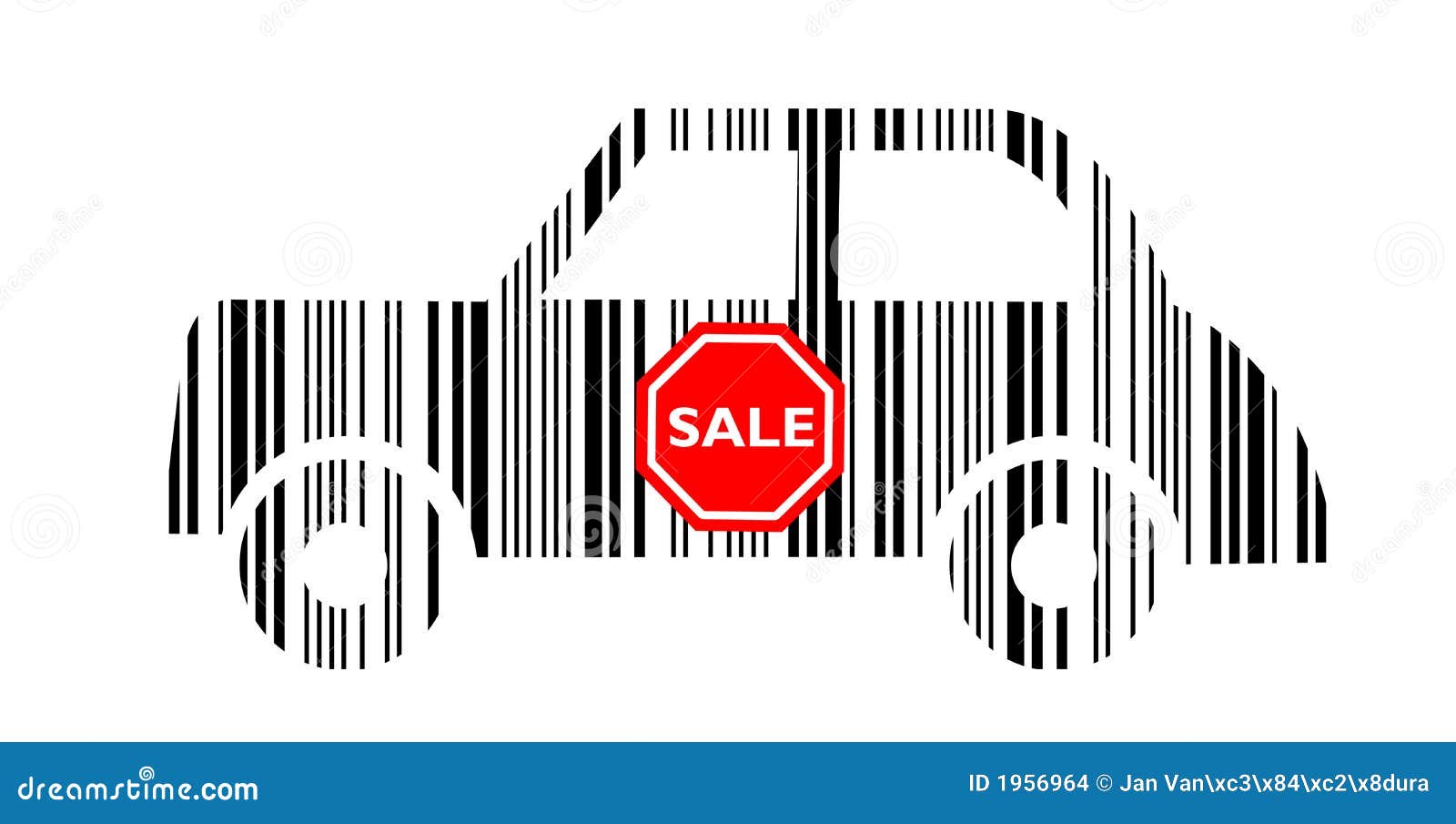 Barcode Car With Sale Sticker Picture. Image: 1956964