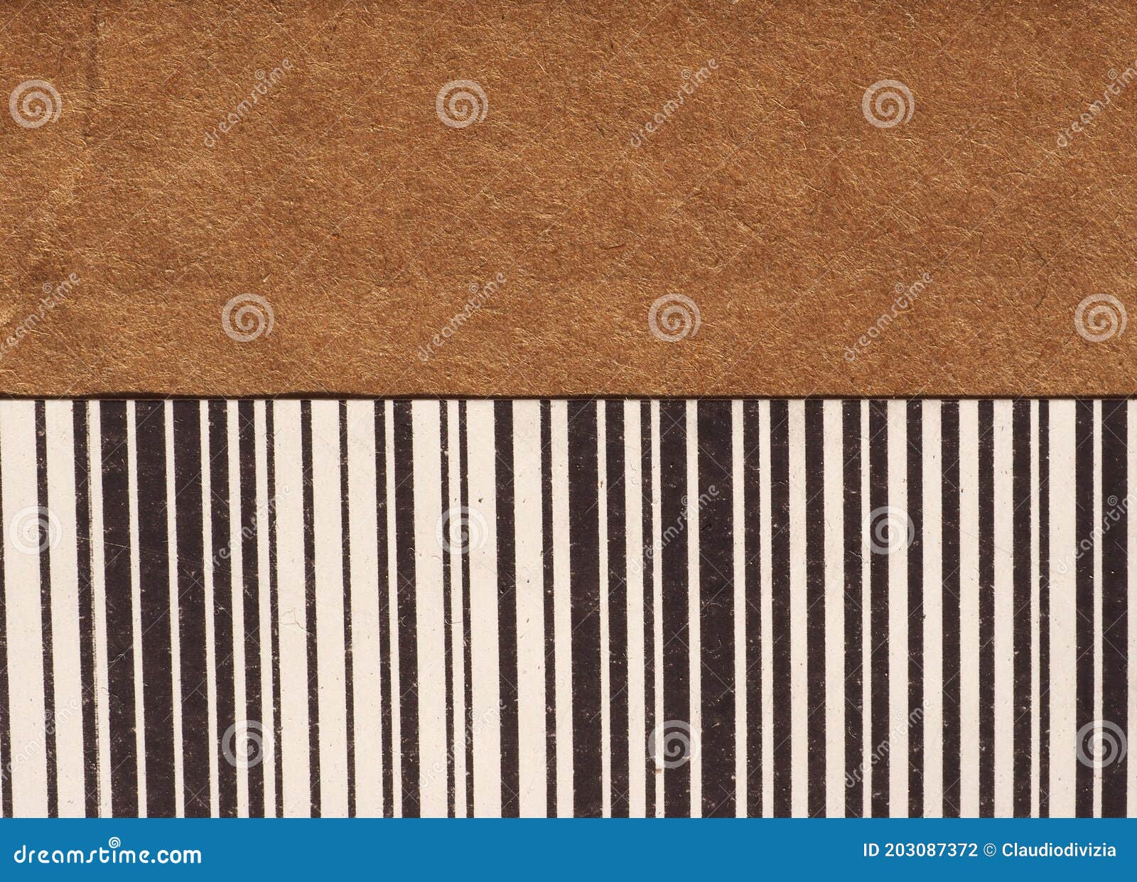 Barcode on cardboard box stock photo. Image of product - 203087372