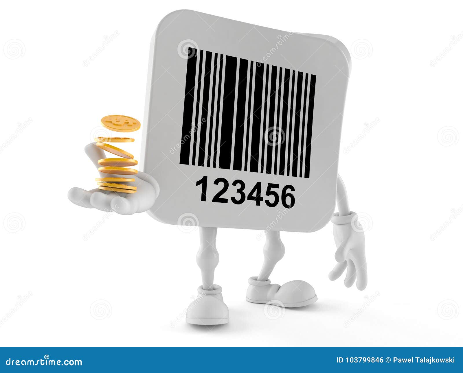 Barcode Character With Bomb Detonator Royalty-Free Illustration ...