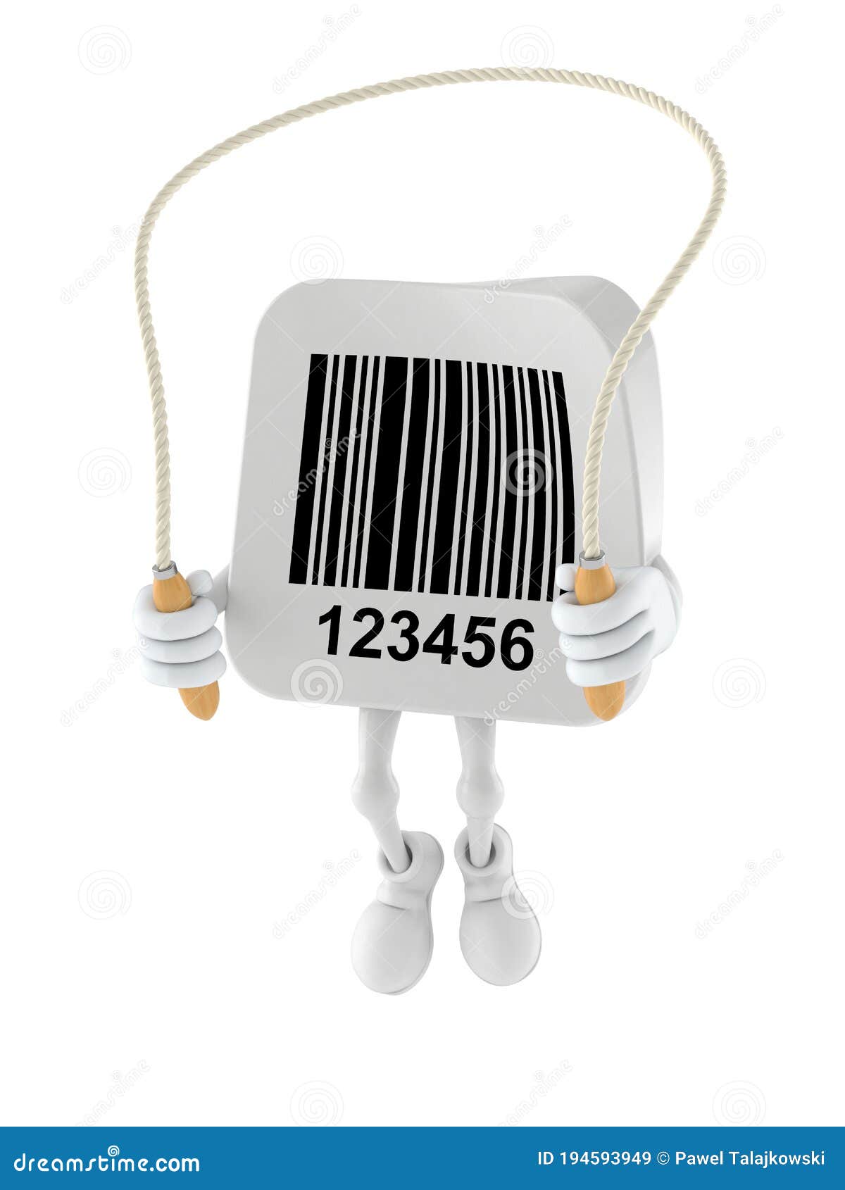 Barcode Character With Bomb Detonator Royalty-Free Illustration ...