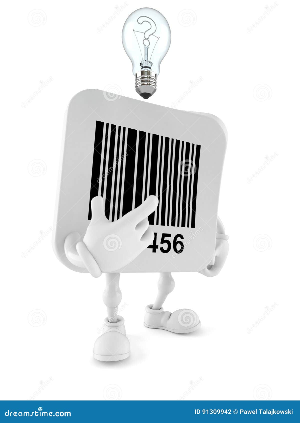 Barcode Character With Bomb Detonator Royalty-Free Illustration ...