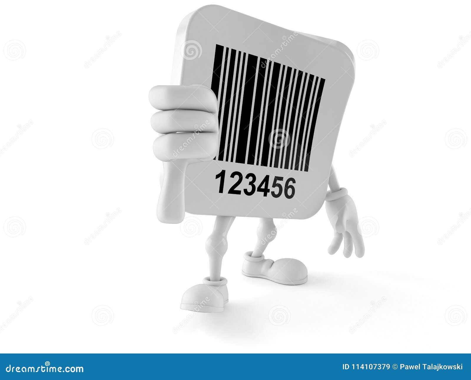 Barcode Character With Bomb Detonator Royalty-Free Illustration ...