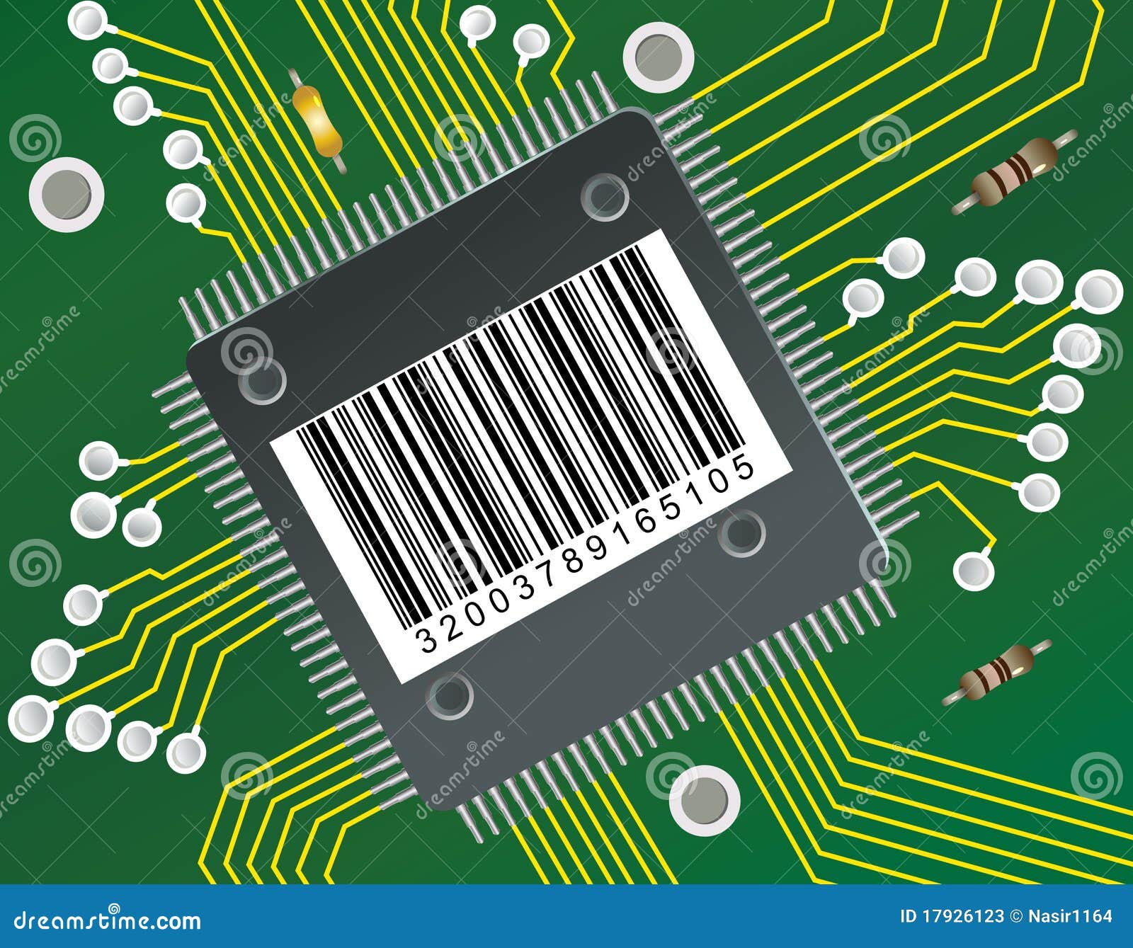 BarCode Circuit stock illustration. Illustration of data - 17926123