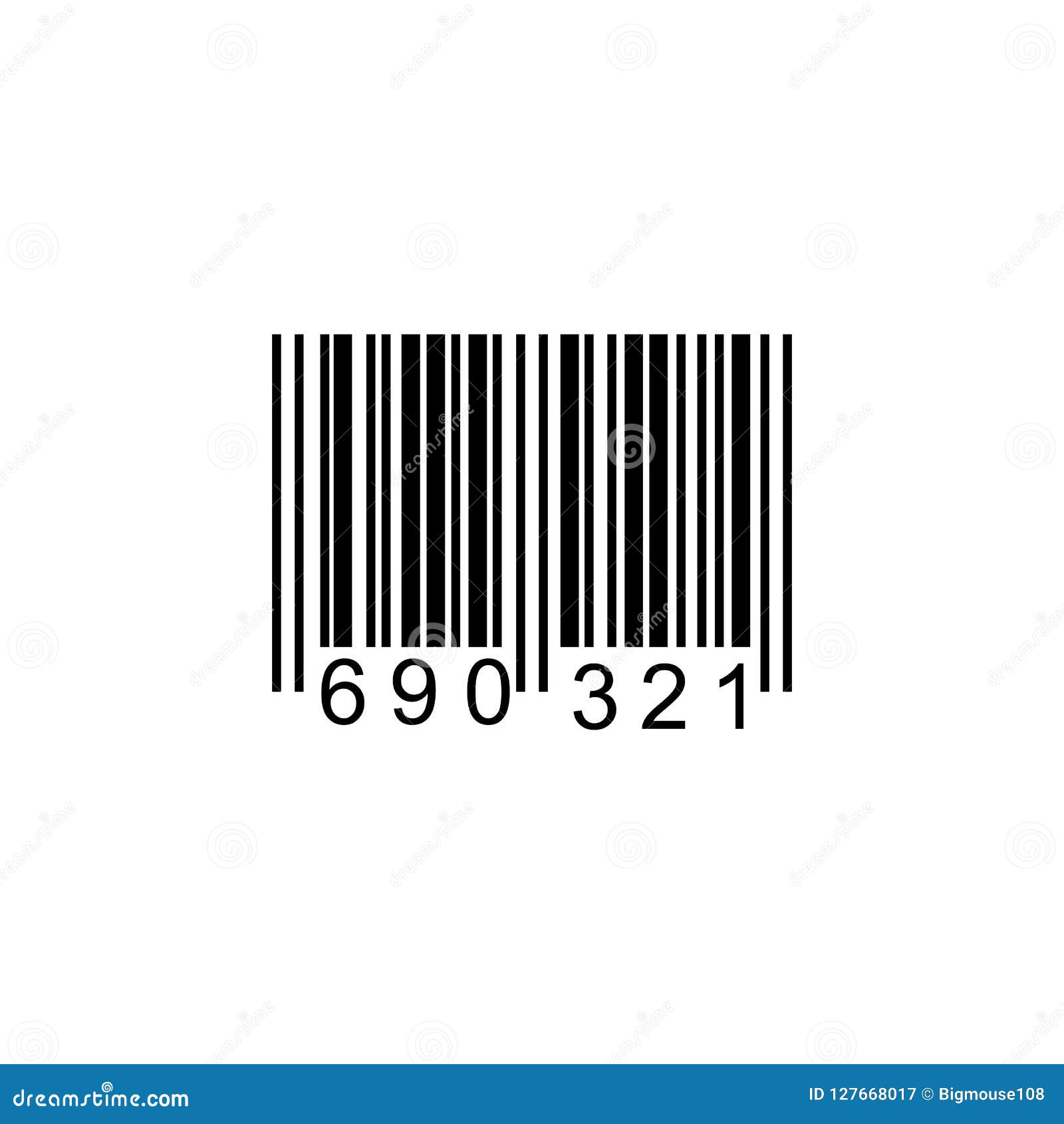 Barcode or Code Isolated on a Background. Vector Stock Vector ...