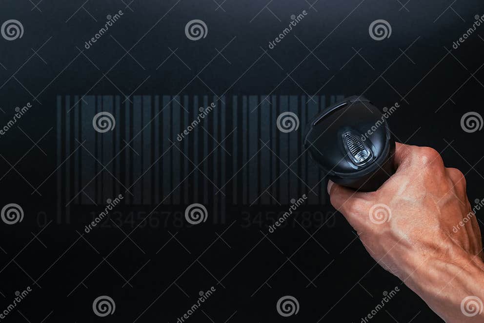 Barcode Concept. Retail Label Barcode Scan. Reader Laser Scanner for ...