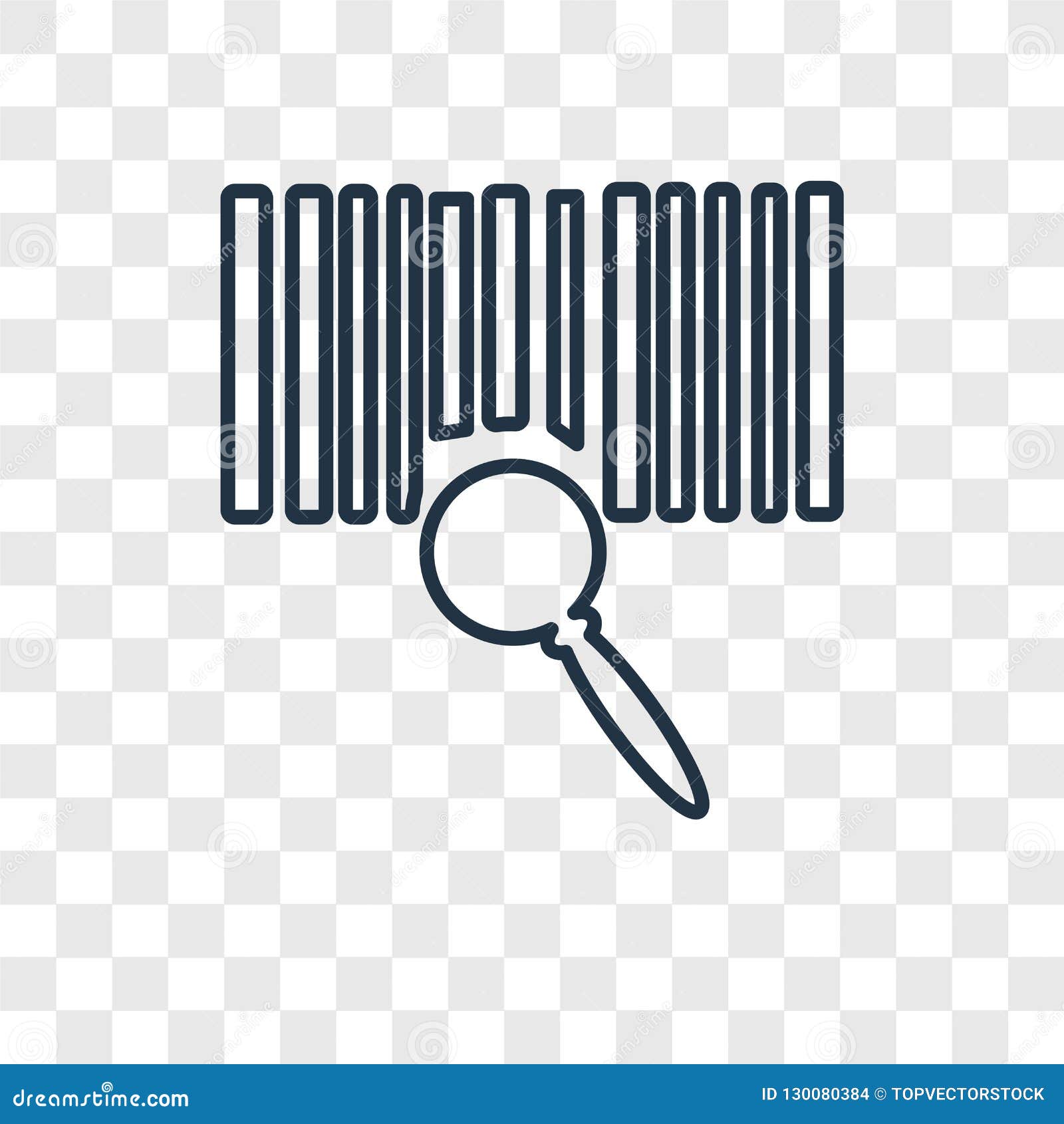 Barcode Concept Vector Linear Icon Isolated on Transparent Background ...