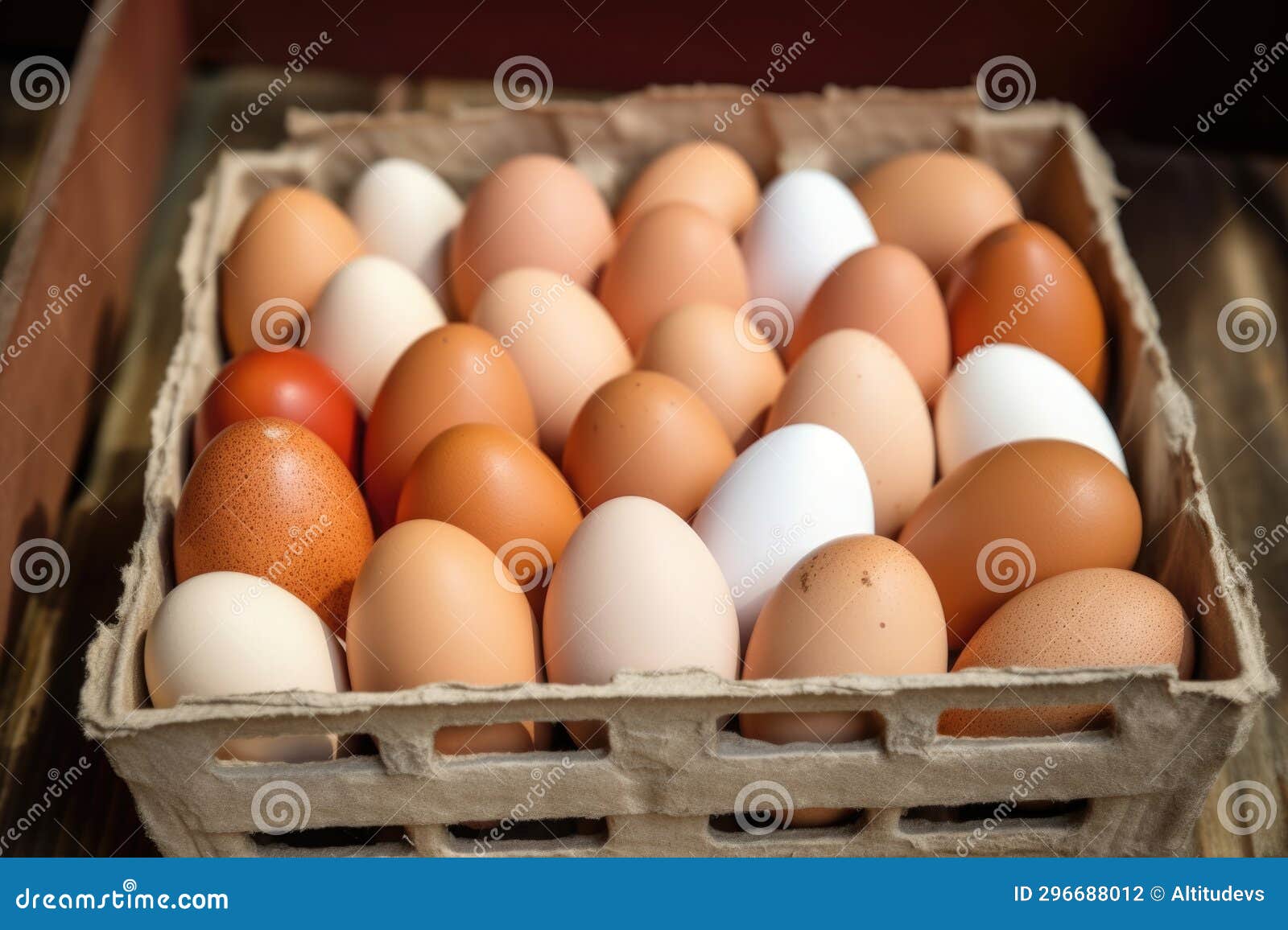 Barcode on a Crate of Eggs from Free-range Hens Stock Photo - Image of ...