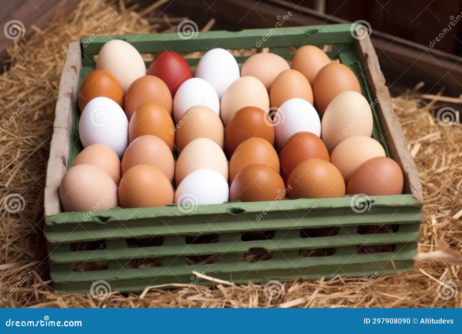 Barcode on a Crate of Eggs from Free-range Hens Stock Photo - Image of ...