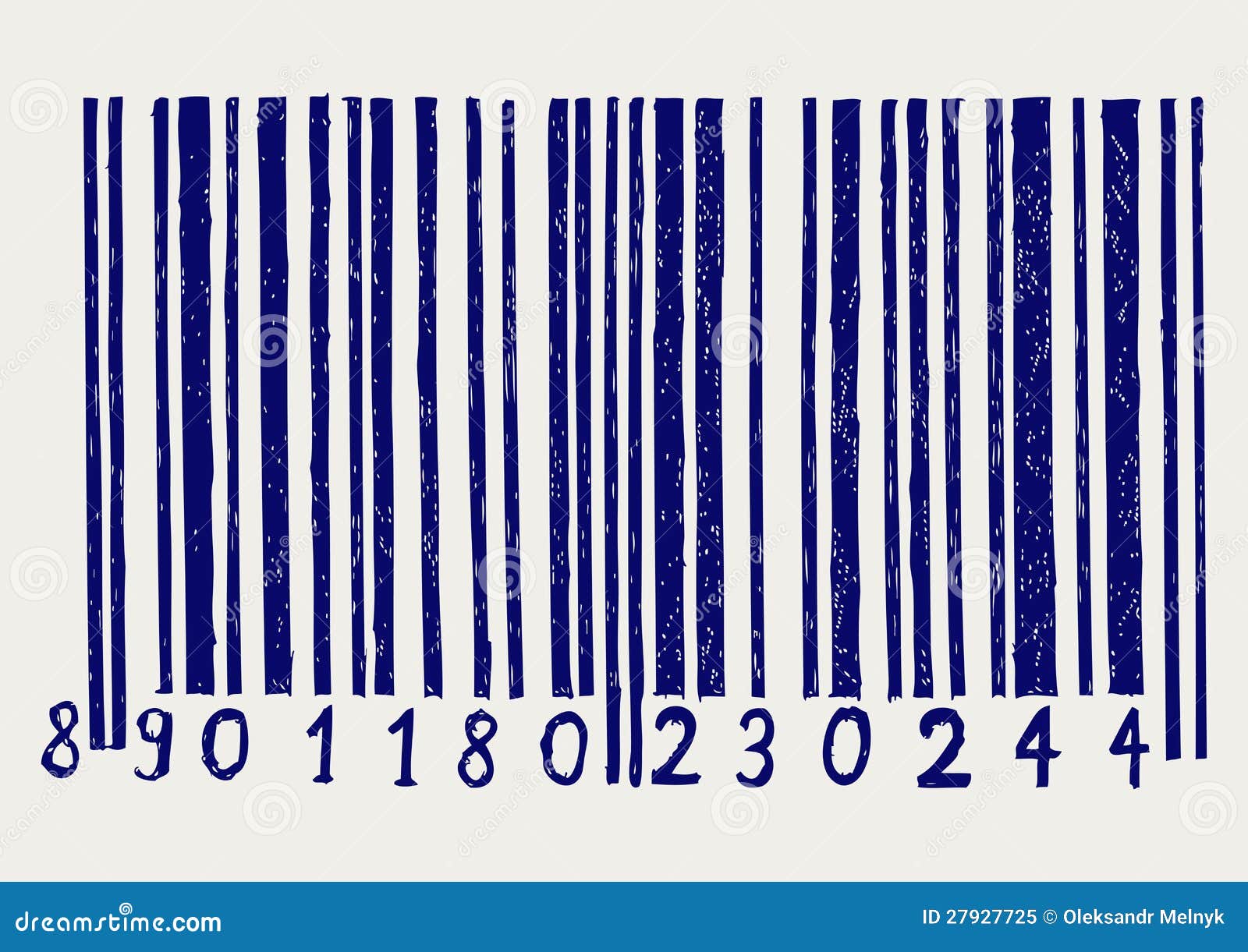 Doodle Barcode. Doodle QR Code. Hand Drawn Datum Symbols Collection ...