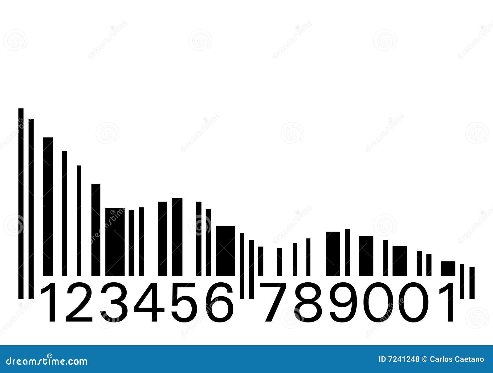 Barcode Down stock illustration. Illustration of market - 7241248