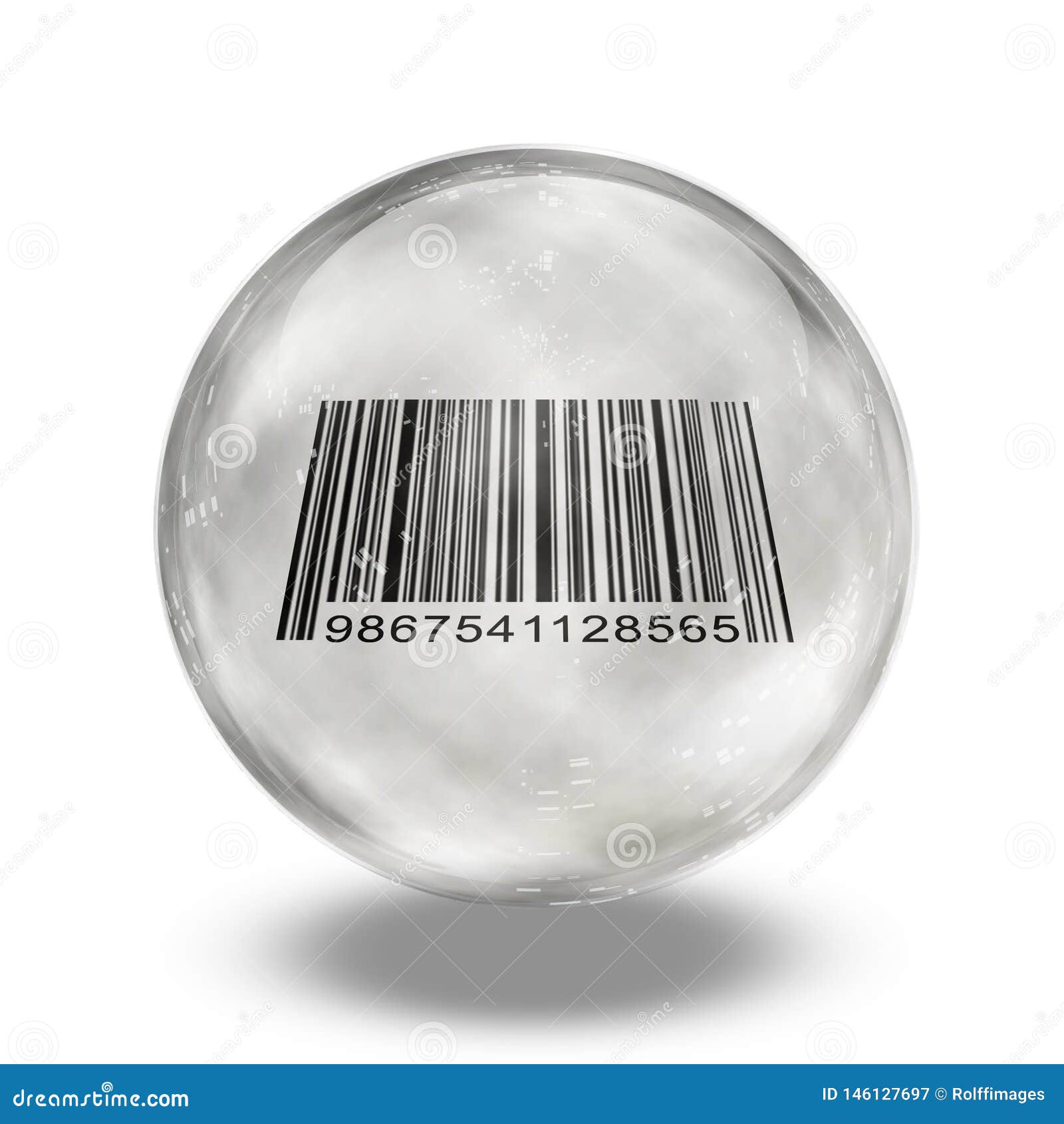 Barcode Enclosed In Glass Sphere Stock Photography | CartoonDealer.com ...