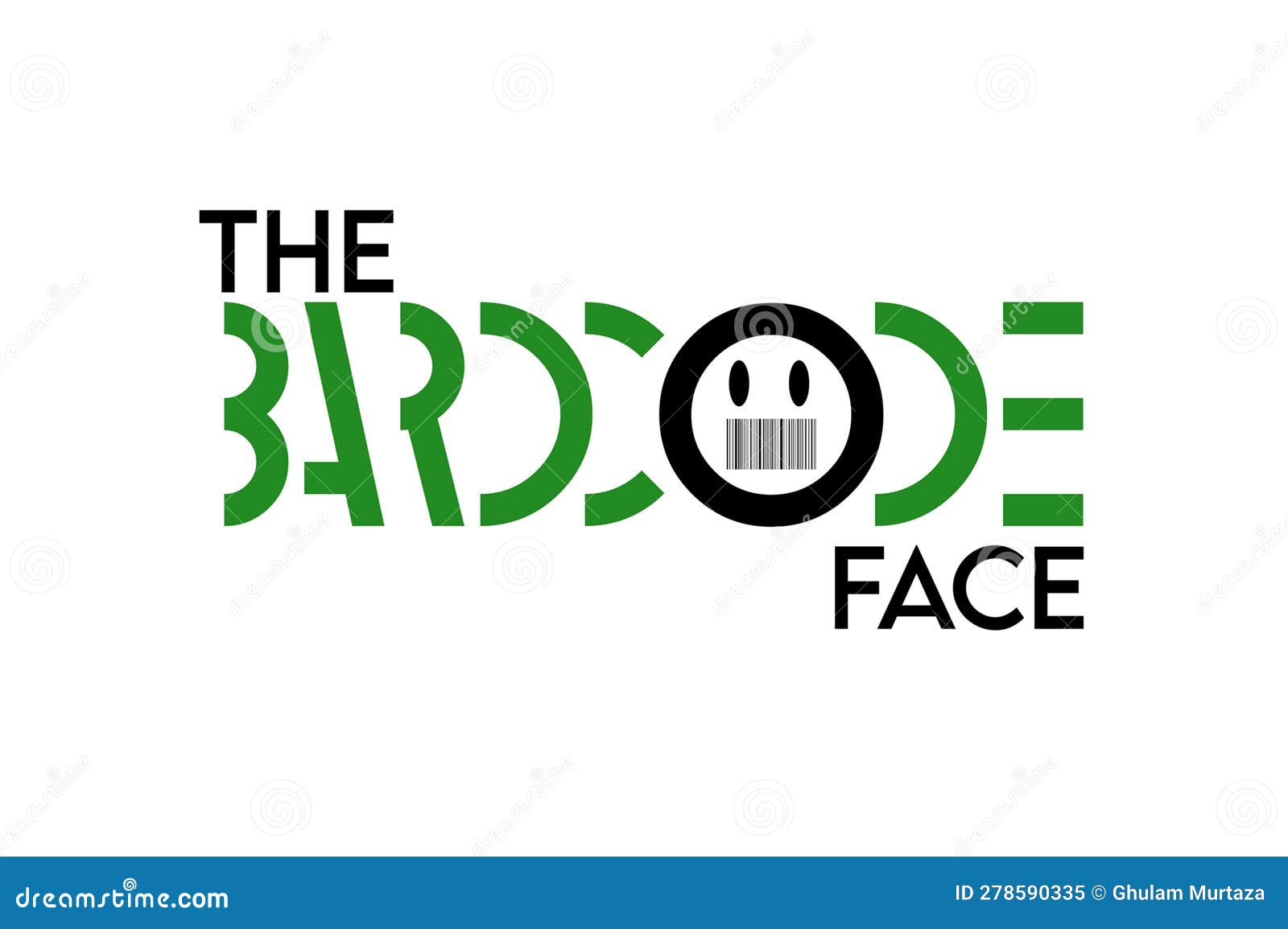 The Barcode Face Stock Vector. Illustration of Combined Stock Vector ...