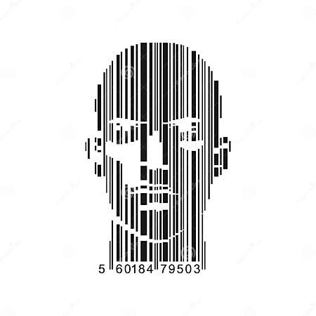 Barcode Face stock vector. Illustration of combined, reader - 98293458