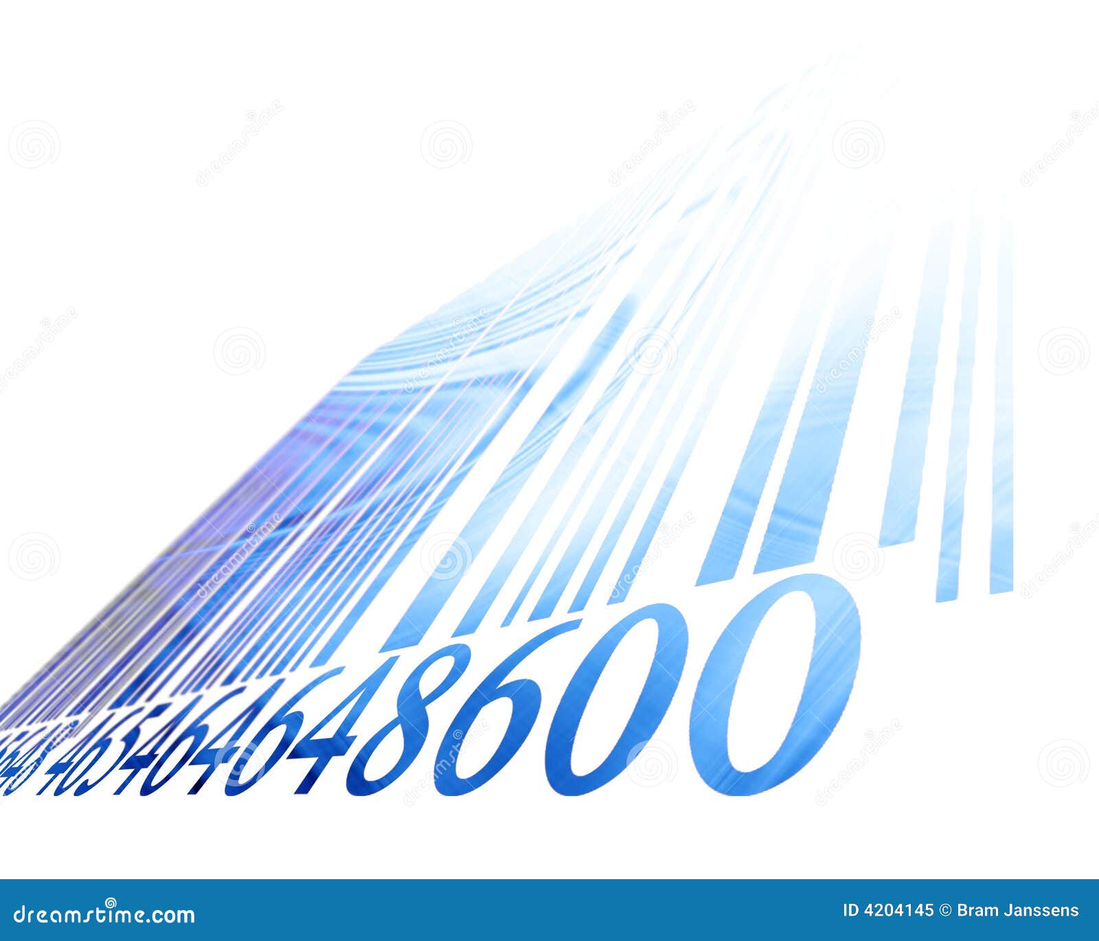 Barcode Fading into the Distance Stock Illustration - Illustration of ...