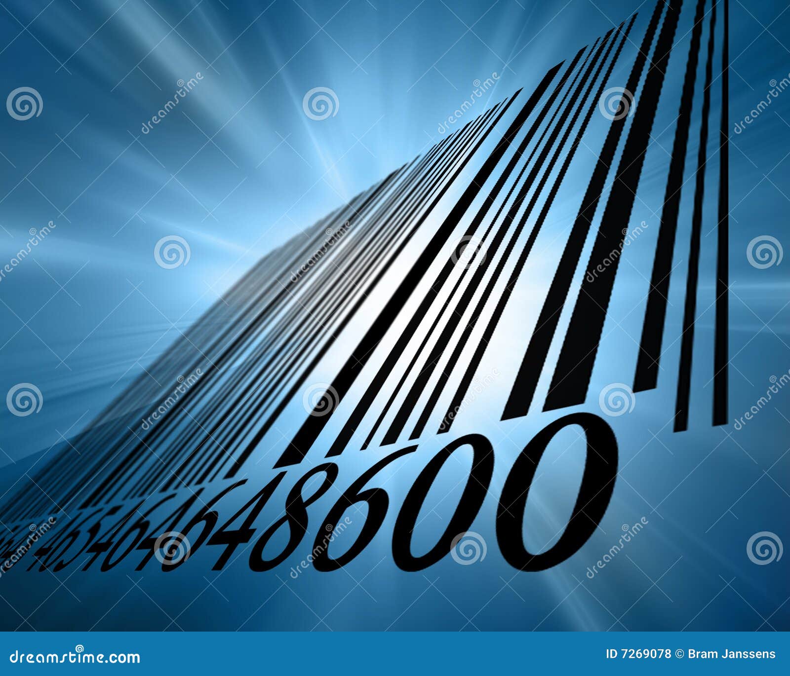 Barcode Fading into the Distance Stock Illustration - Illustration of ...