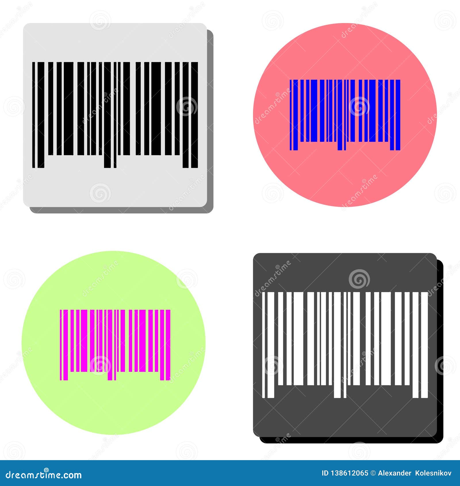 Barcode. flat vector icon stock vector. Illustration of freight - 138612065