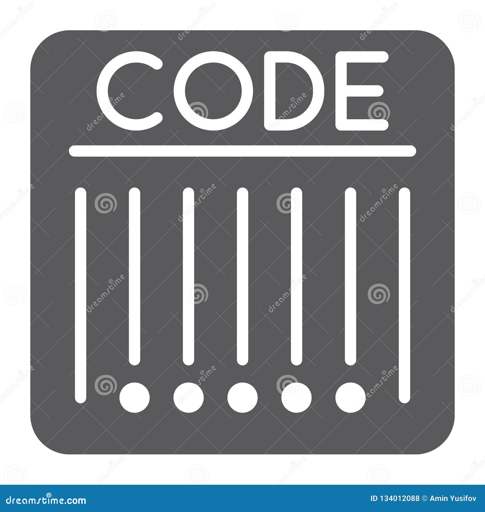 Barcode Glyph Icon, Retail and Strip, Code Sign, Vector Graphics, a ...