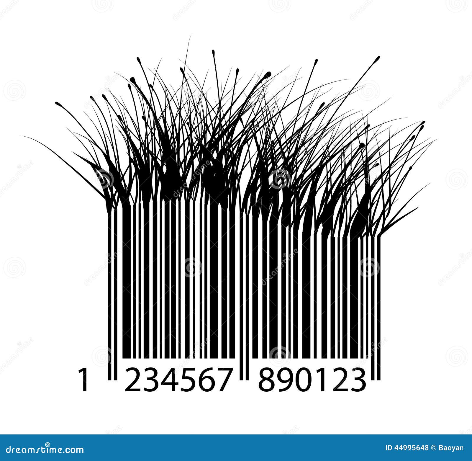 Barcode of grass stock vector. Illustration of data, plant - 44995648