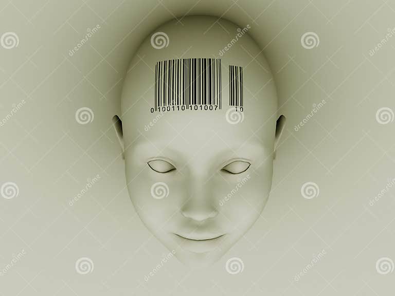 Barcode head stock illustration. Illustration of people - 3487416
