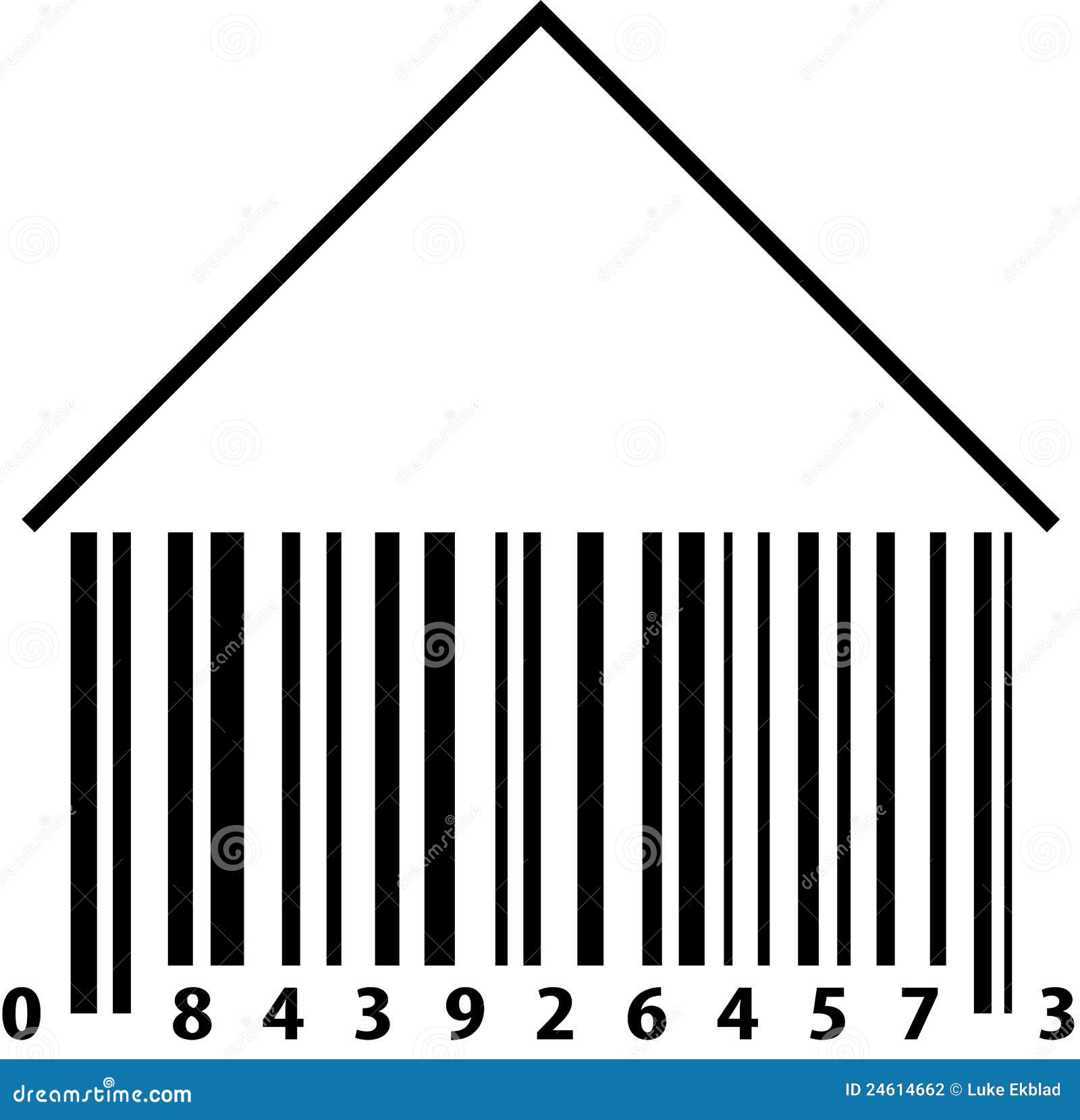 Barcode House stock vector. Illustration of market, property - 24614662
