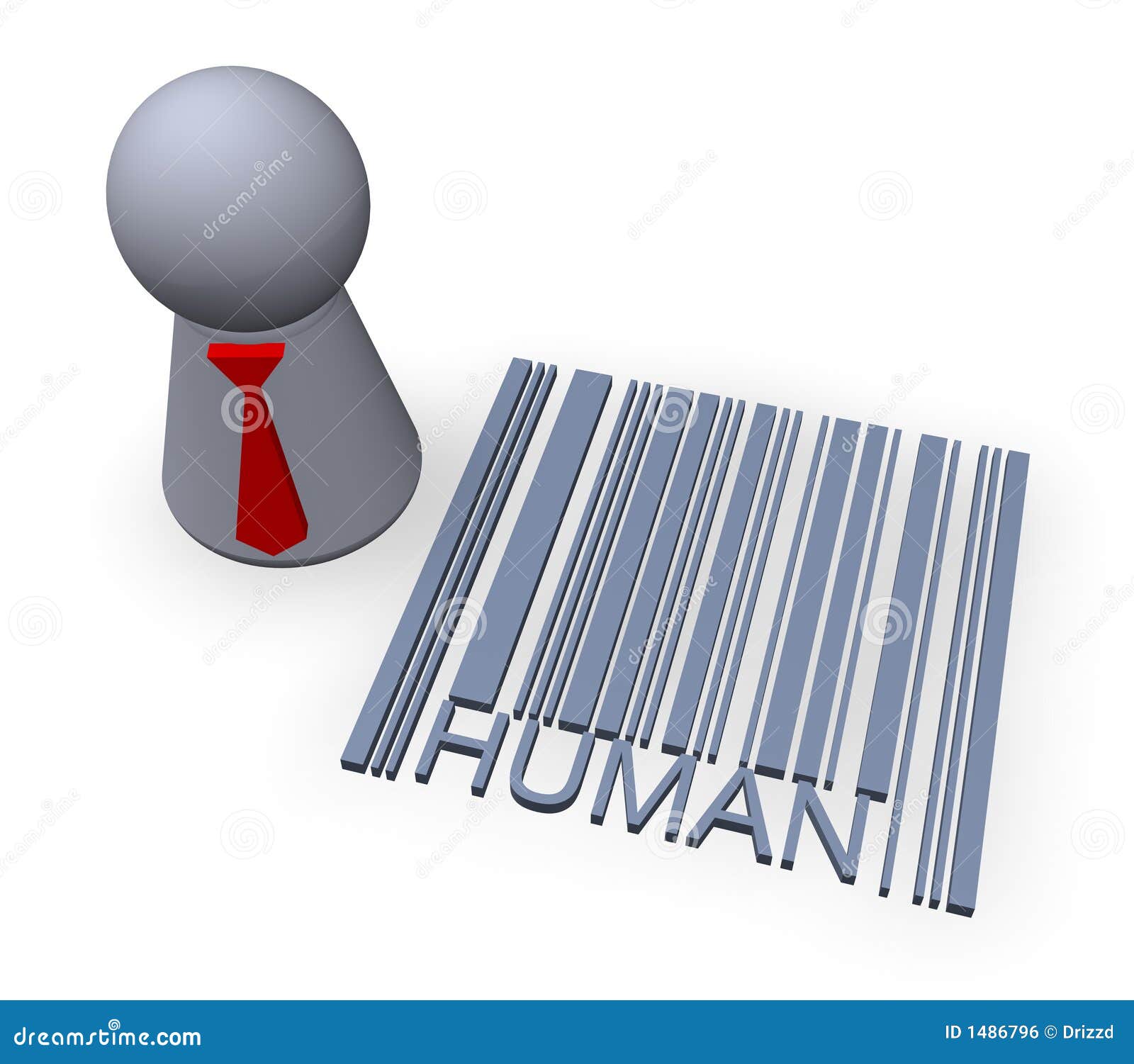 Barcode human stock illustration. Illustration of marked - 1486796