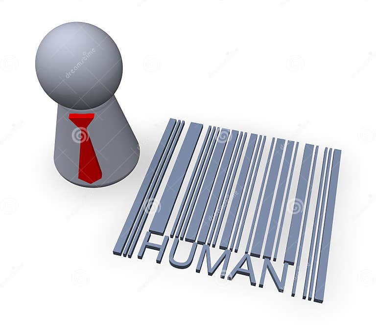 Barcode human stock illustration. Illustration of marked - 1486796