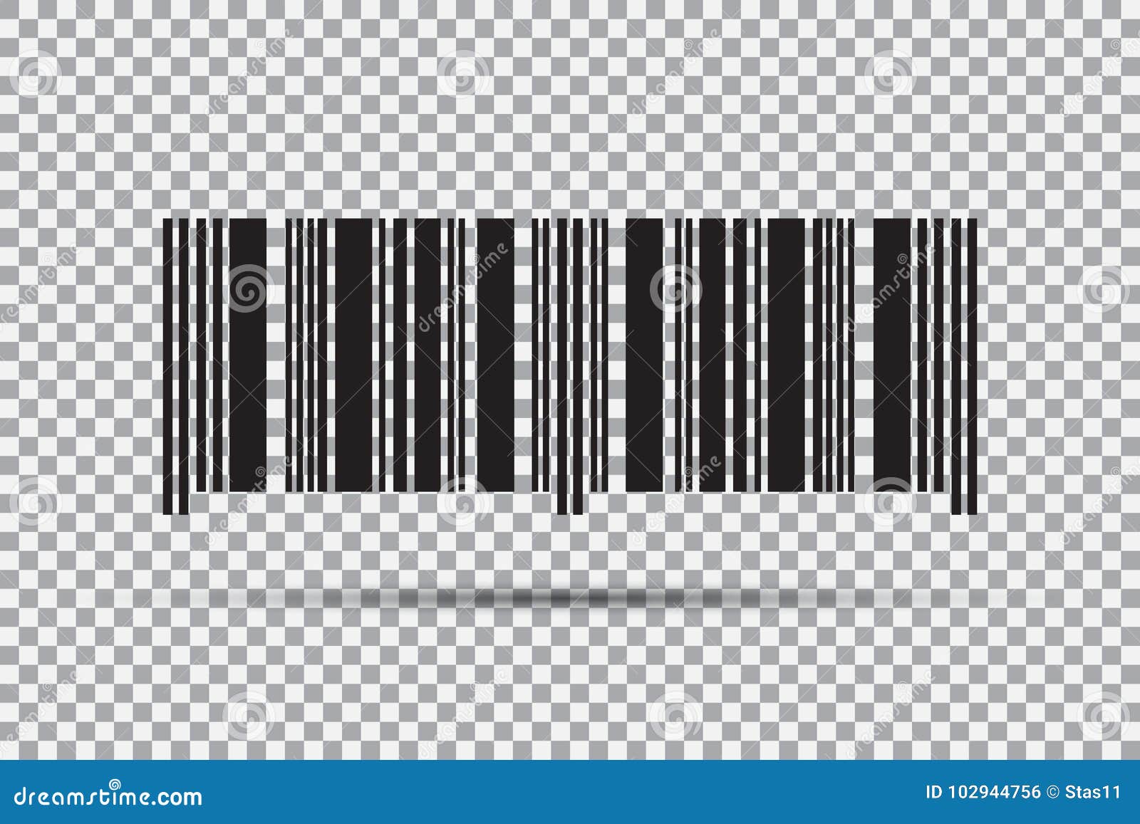 Barcode Icon Isolated on Transparent Background. Vector Illustration ...