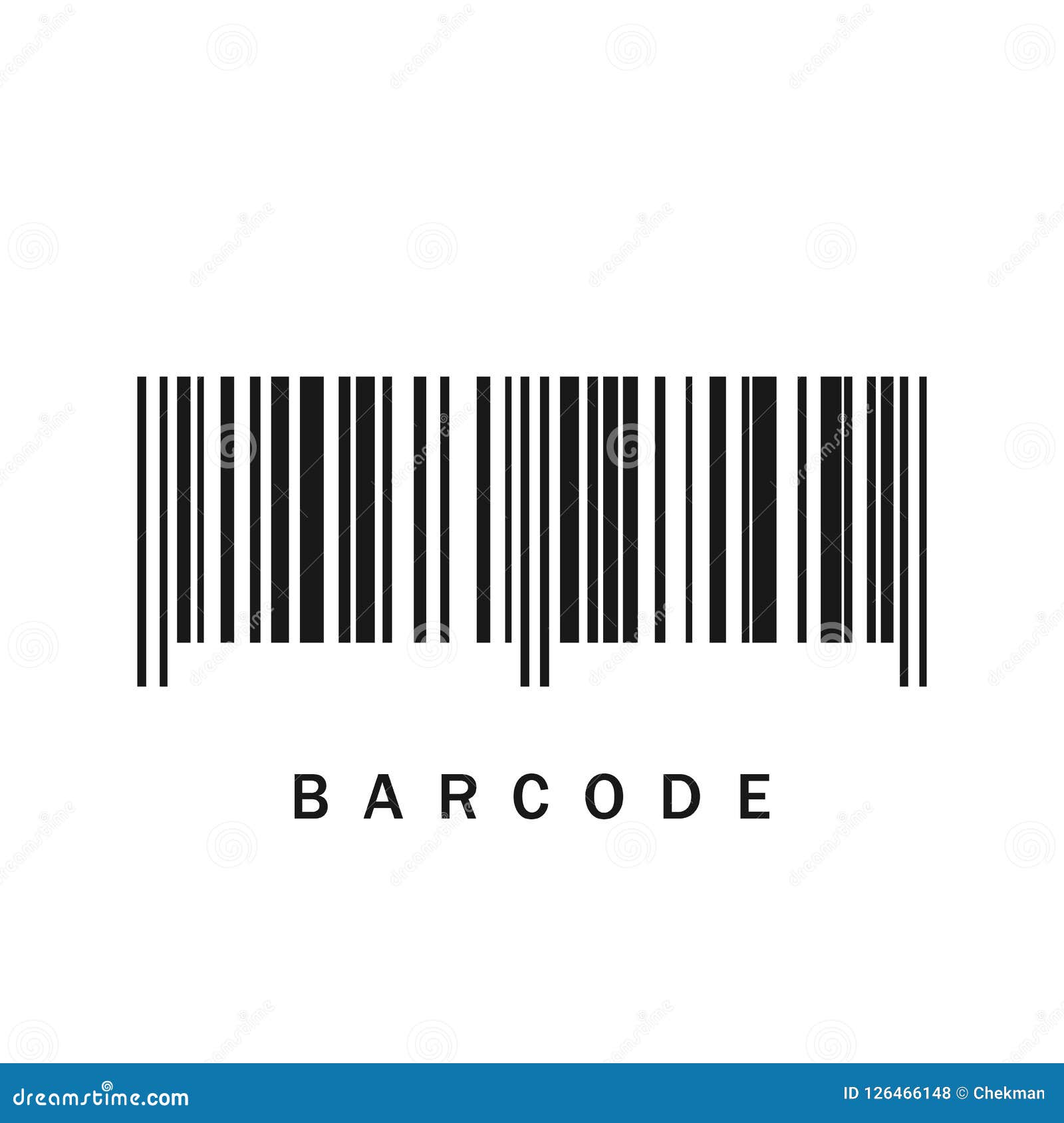 Barcode Icon. Vector Illustration Stock Illustration - Illustration of ...