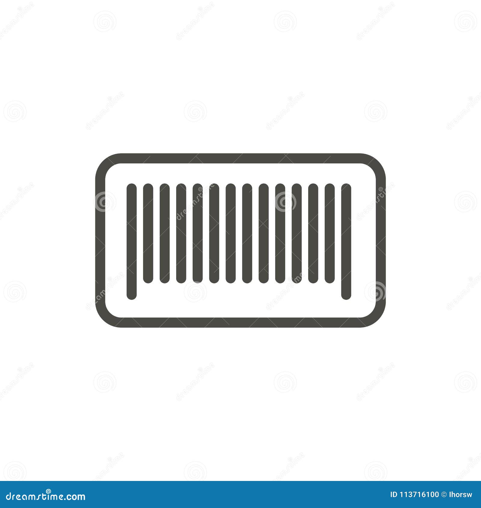 Barcode Icon Vector. Line Bar Code Symbol Stock Vector - Illustration ...