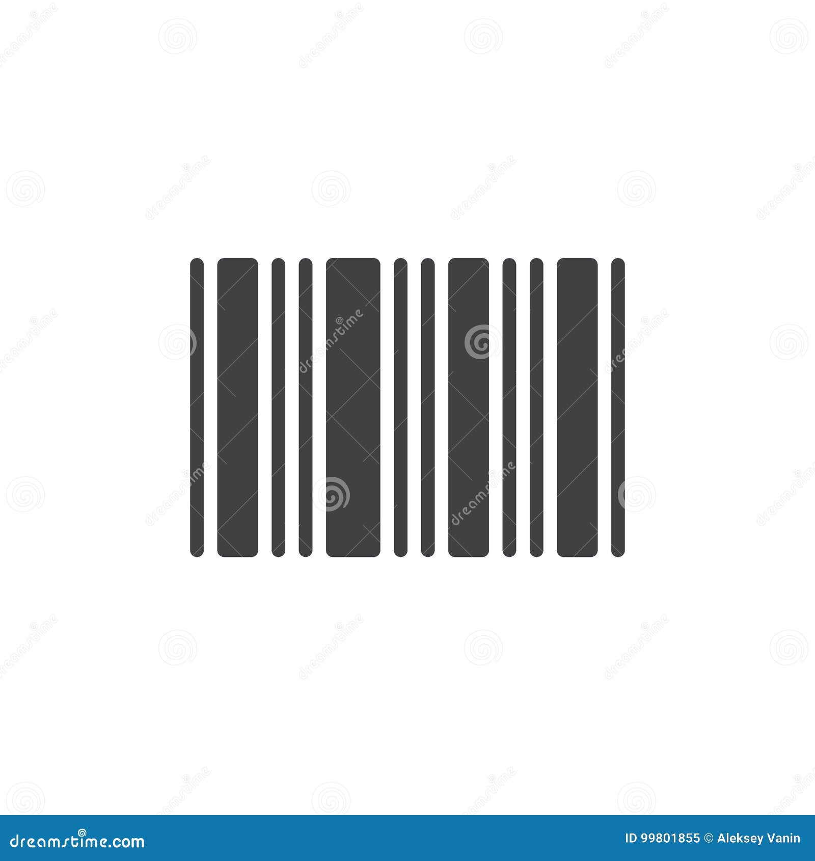 Barcode icon stock vector. Illustration of system, icon - 99801855