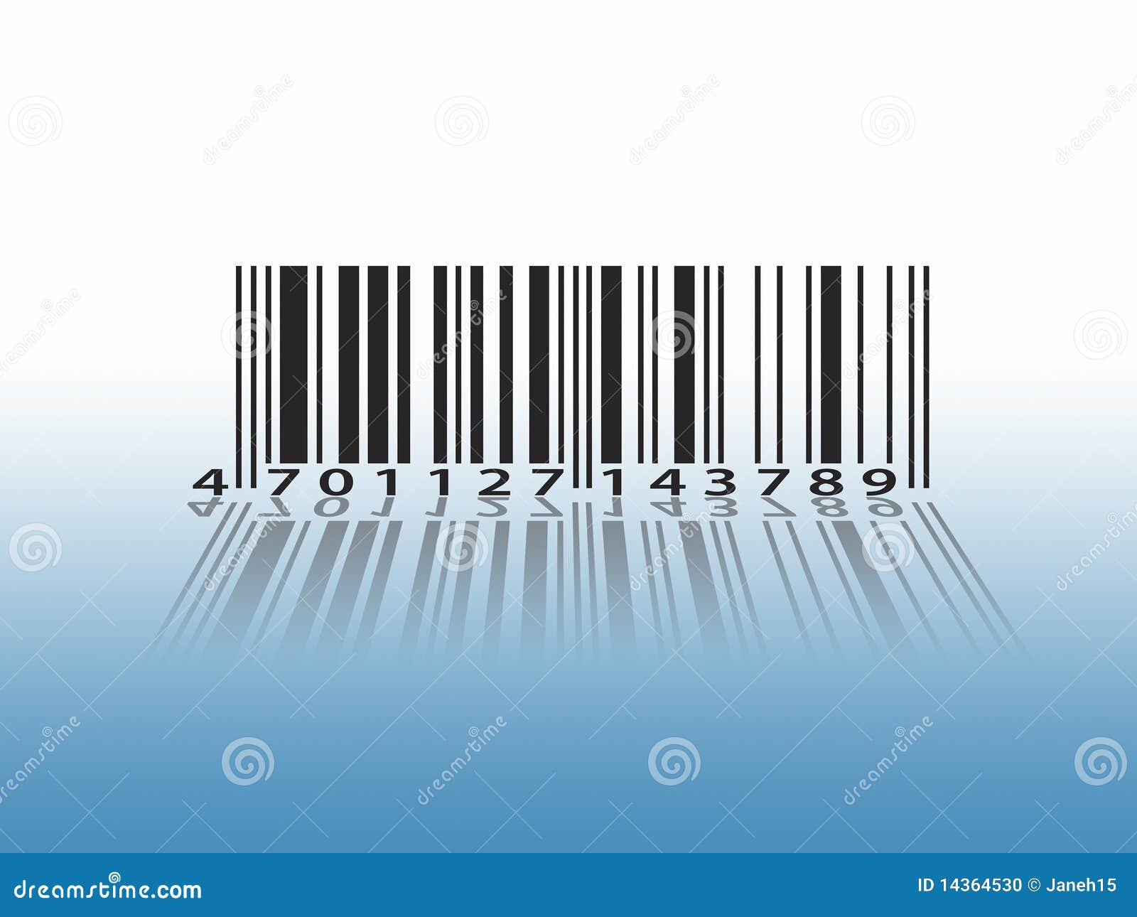 Barcode illustration stock illustration. Illustration of mirror - 14364530