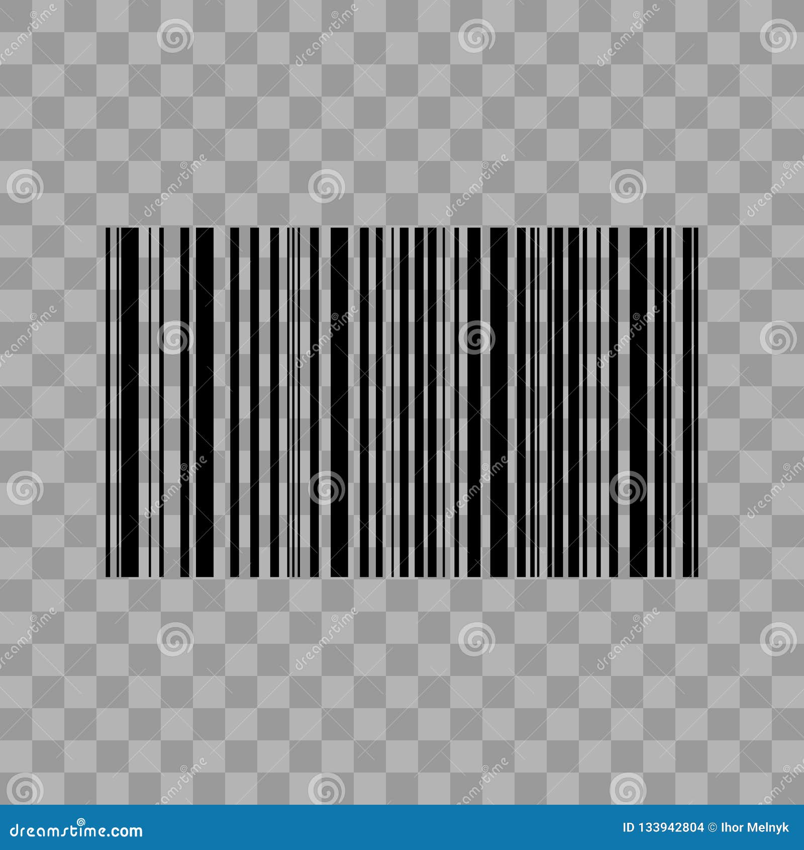 Barcode Isolated on Transparent Background. Stock Vector - Illustration ...