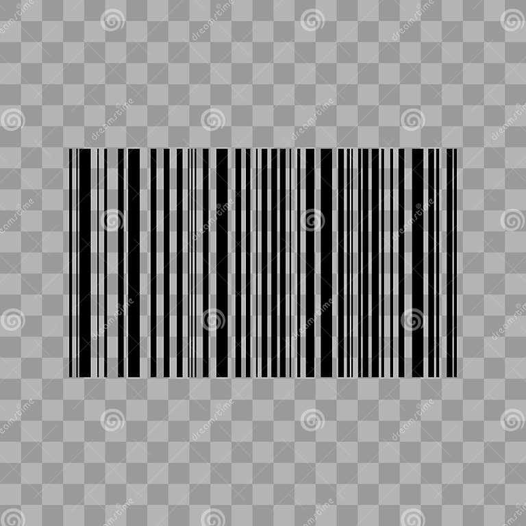 Barcode Isolated on Transparent Background. Stock Vector - Illustration ...